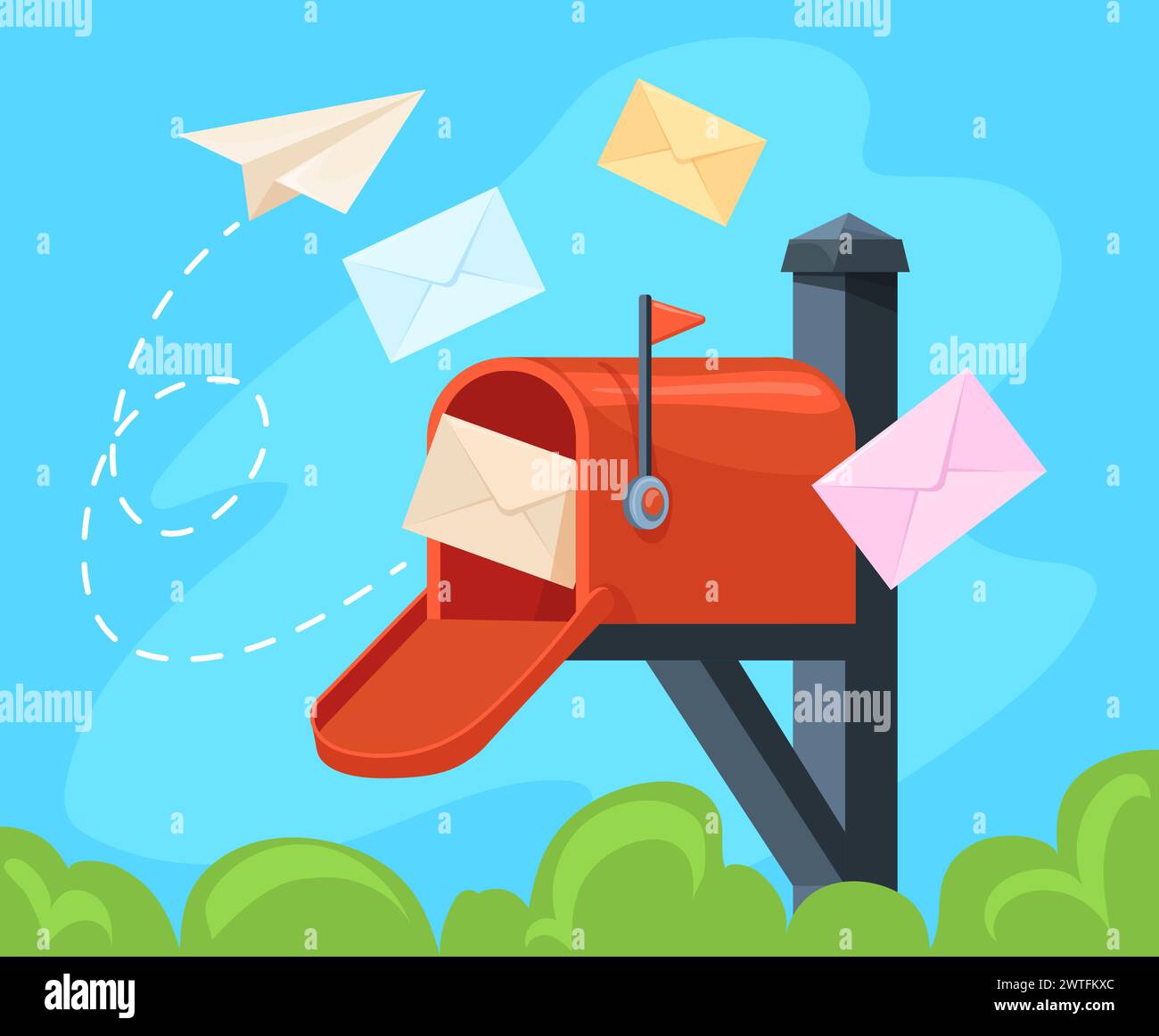Cute mailbox Stock Vector Images - Alamy