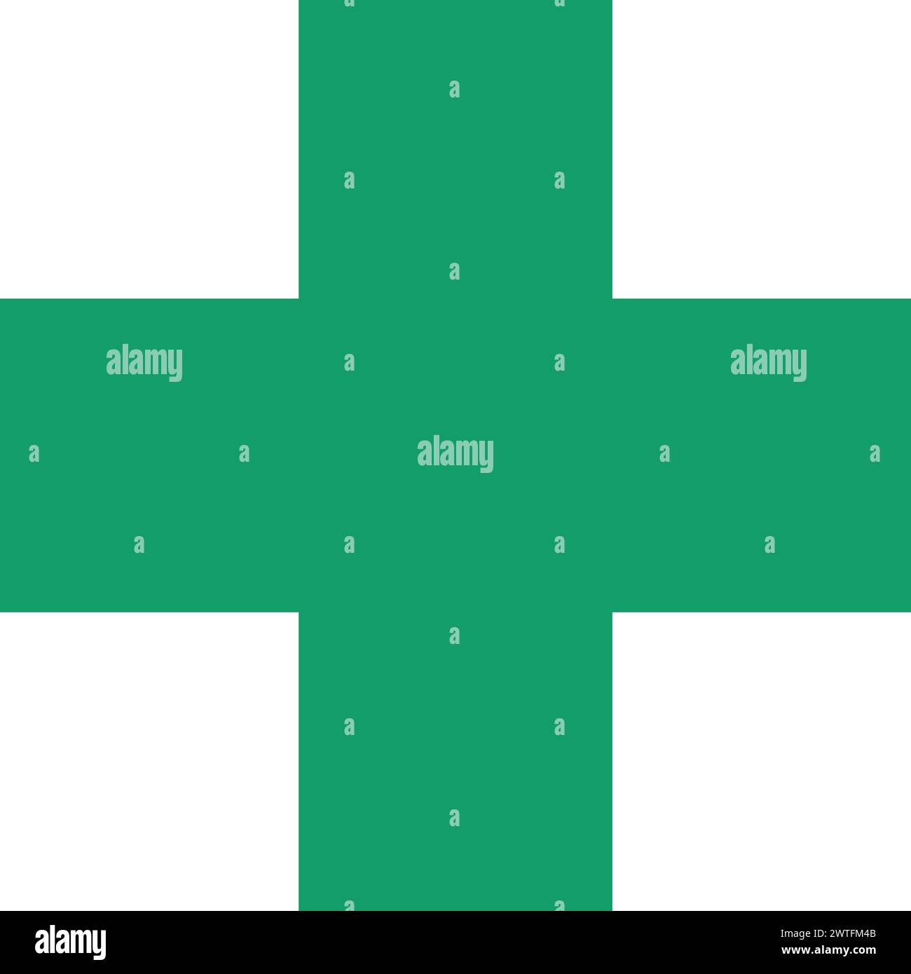 First aid. Green medical cross vector icon. Medicinal and pharmacy sign ...
