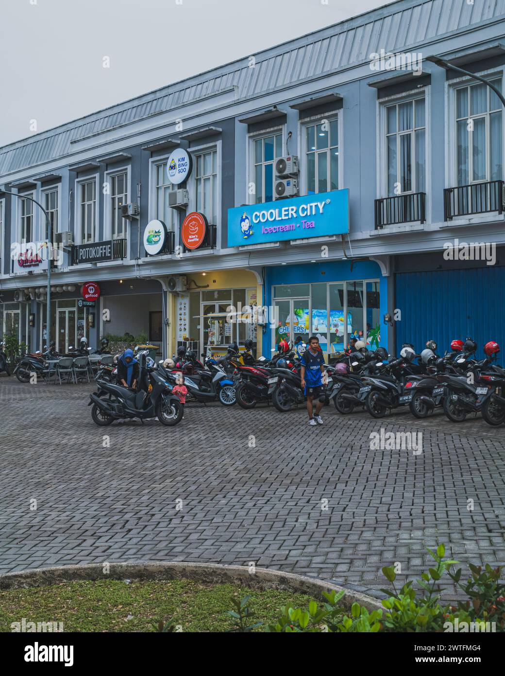 Balikpapan, Indonesia - March 10th, 2024. these shophouses are inside a ...