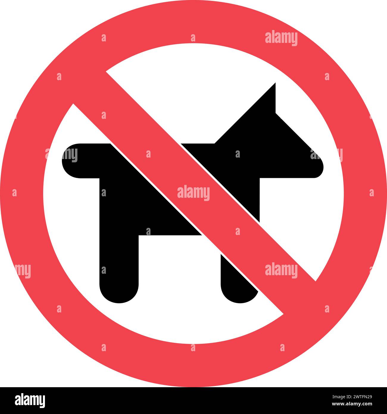 No dogs allowed. Dog prohibition sign, vector illustration Stock Vector ...