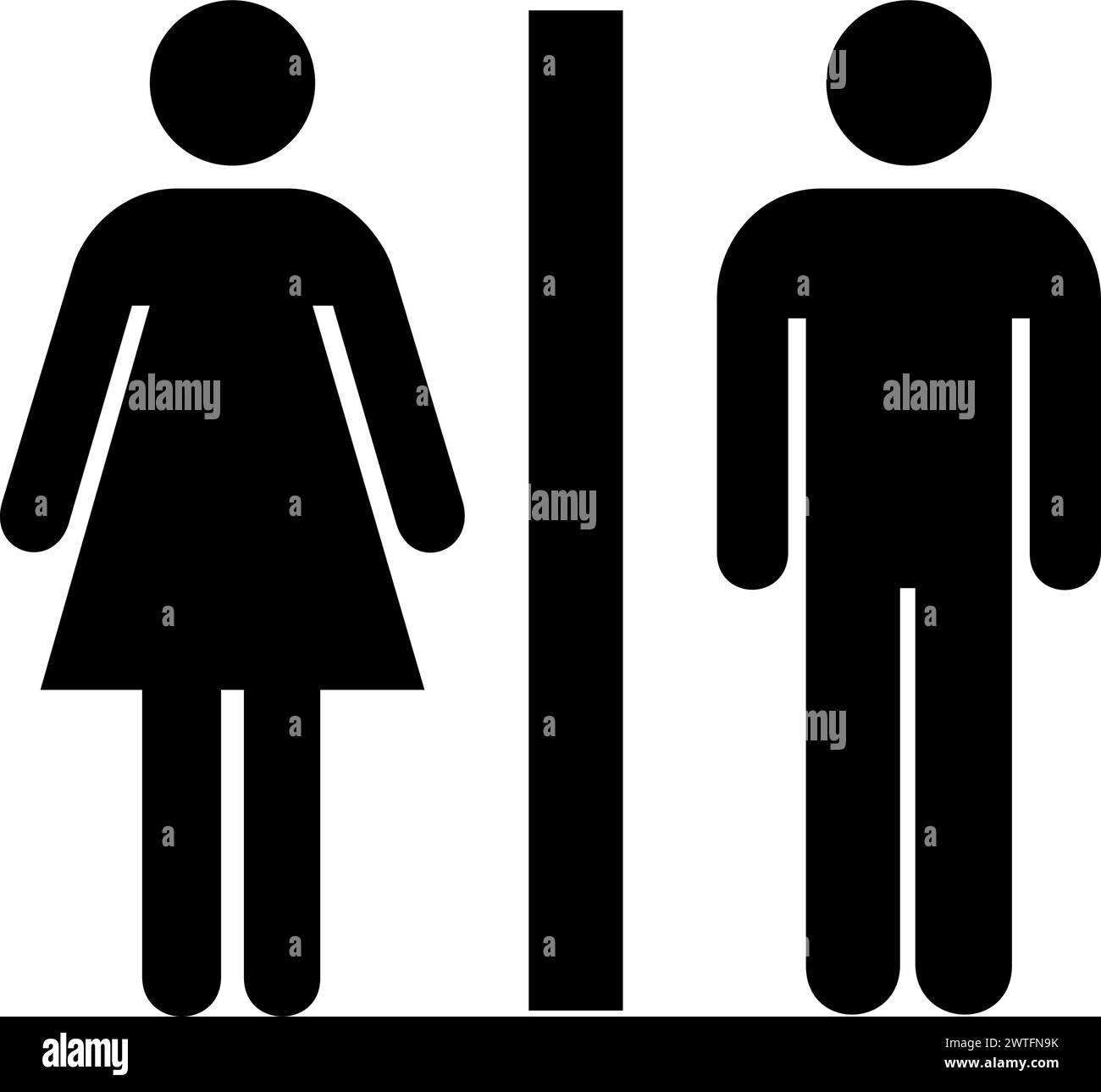 Unisex Restroom Sign, wc sign Stock Vector Image & Art - Alamy