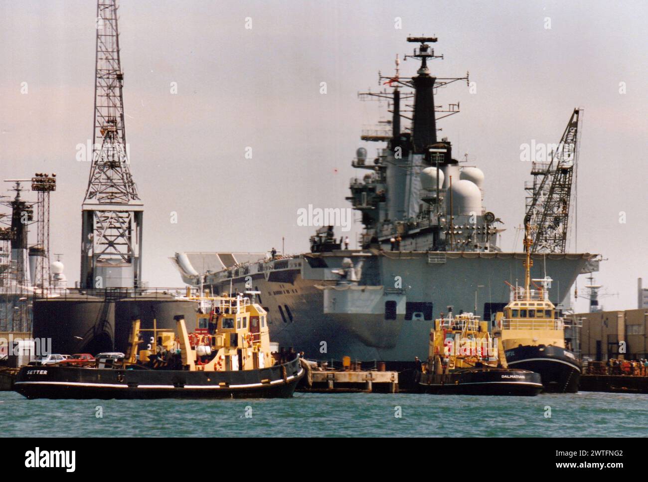 HMS INVINCIBLE LEAVES PORTSMOUTH FOR THE GULF AT THE START OF THE GULF ...
