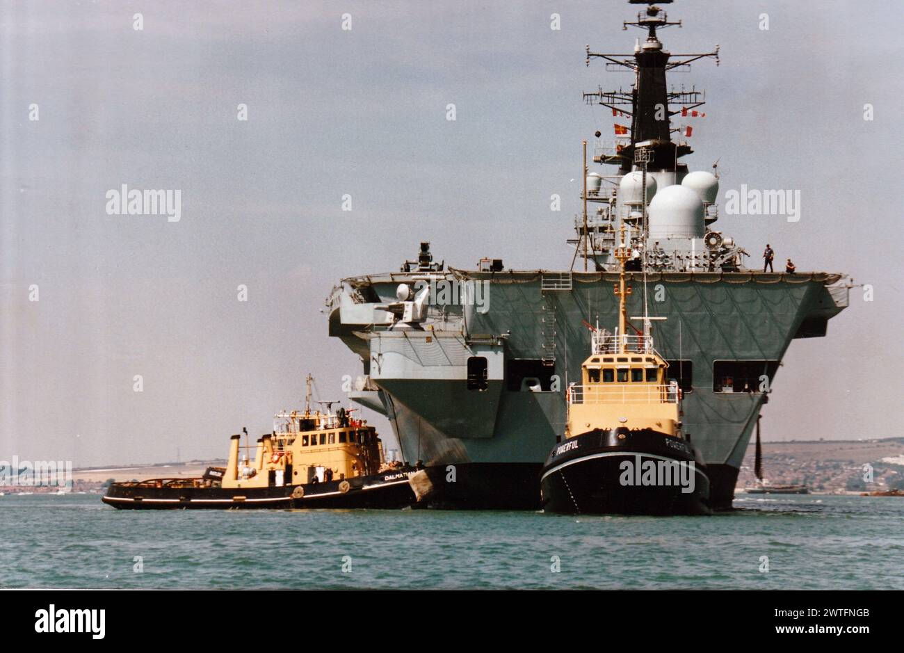 HMS INVINCIBLE LEAVES PORTSMOUTH FOR THE GULF AT THE START OF THE GULF ...