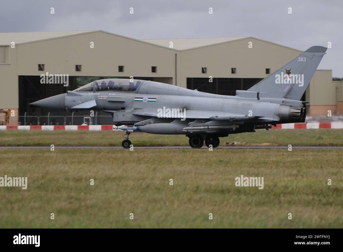 ZK383, a Eurofighter Typhoon T3 operated by 12 Squadron, a joint Royal ...