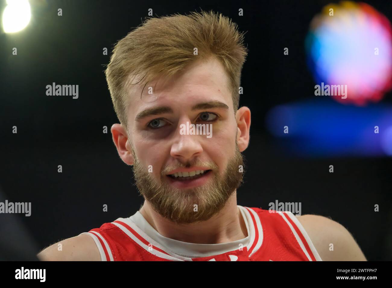 Minneapolis, Minnesota, USA. 17th Mar, 2024. Wisconsin Badgers forward ...
