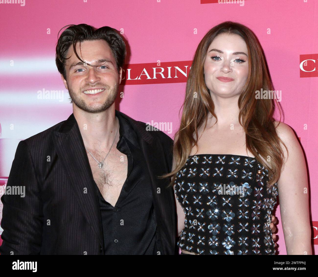 LOS ANGELES - MAR 15: Jed Elliott, Virginia Gardner at the Clarins New ...