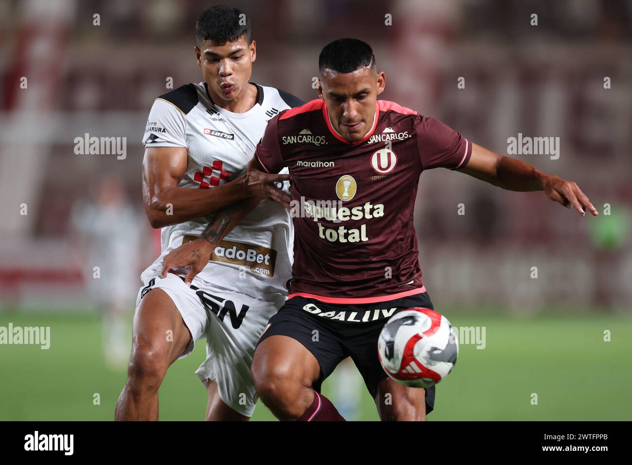 Lima, Peru. 12th Mar, 2024. Alex Valera of Universitario de Deportes ...