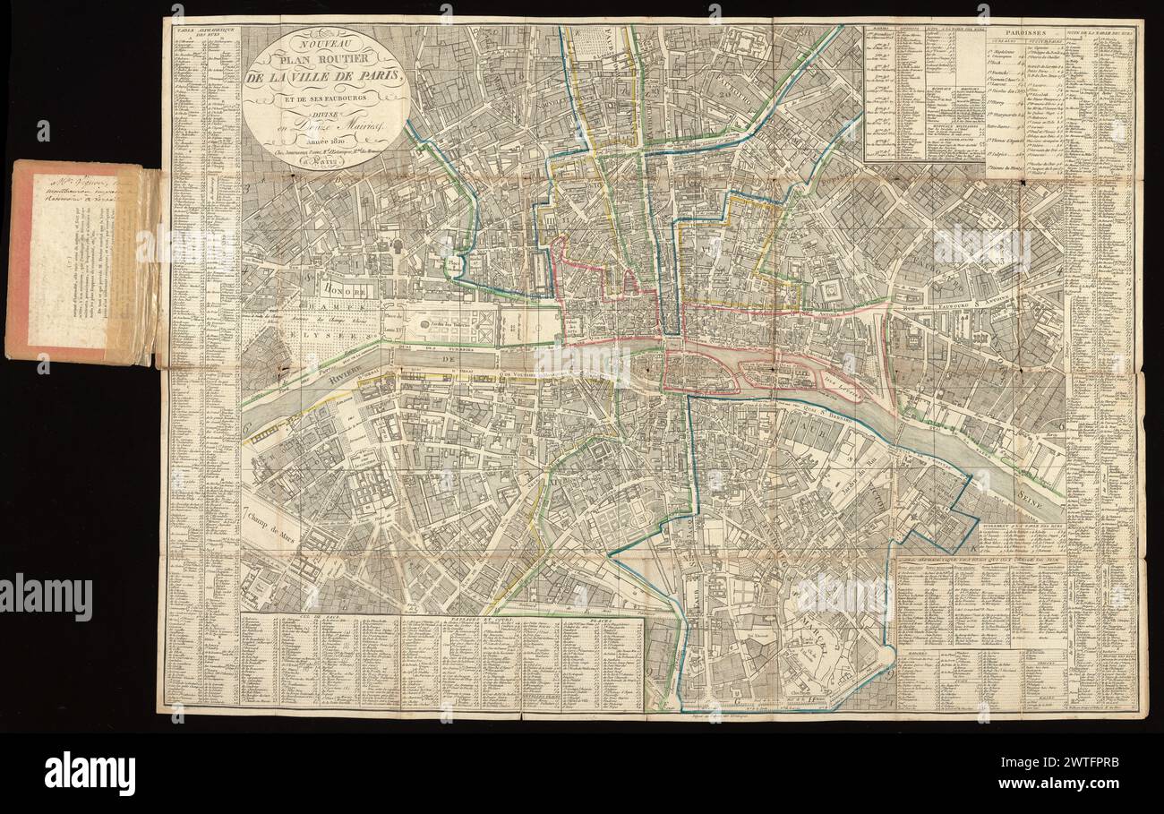 Paris districts map hi-res stock photography and images - Alamy