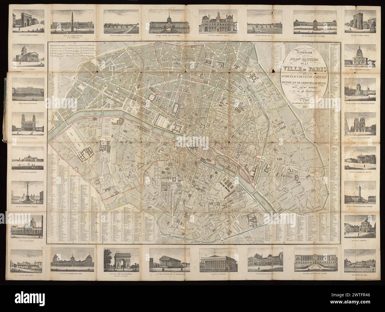 Nouveau plan routier de la ville de Paris, ou, Guide éxact de cette ...