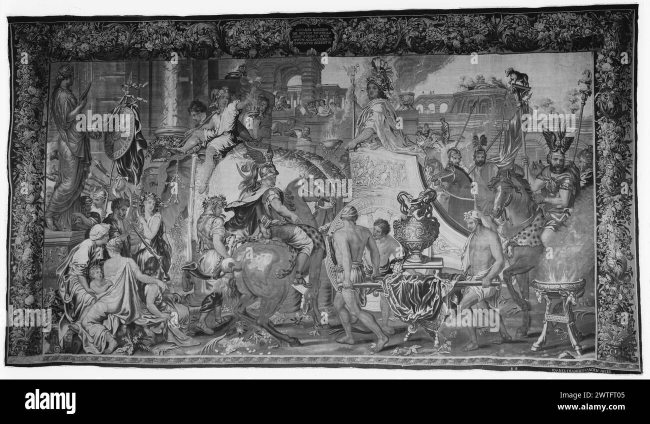 Entry of Alexander into Babylon. Le Brun, Charles (French, 1619-1690 ...