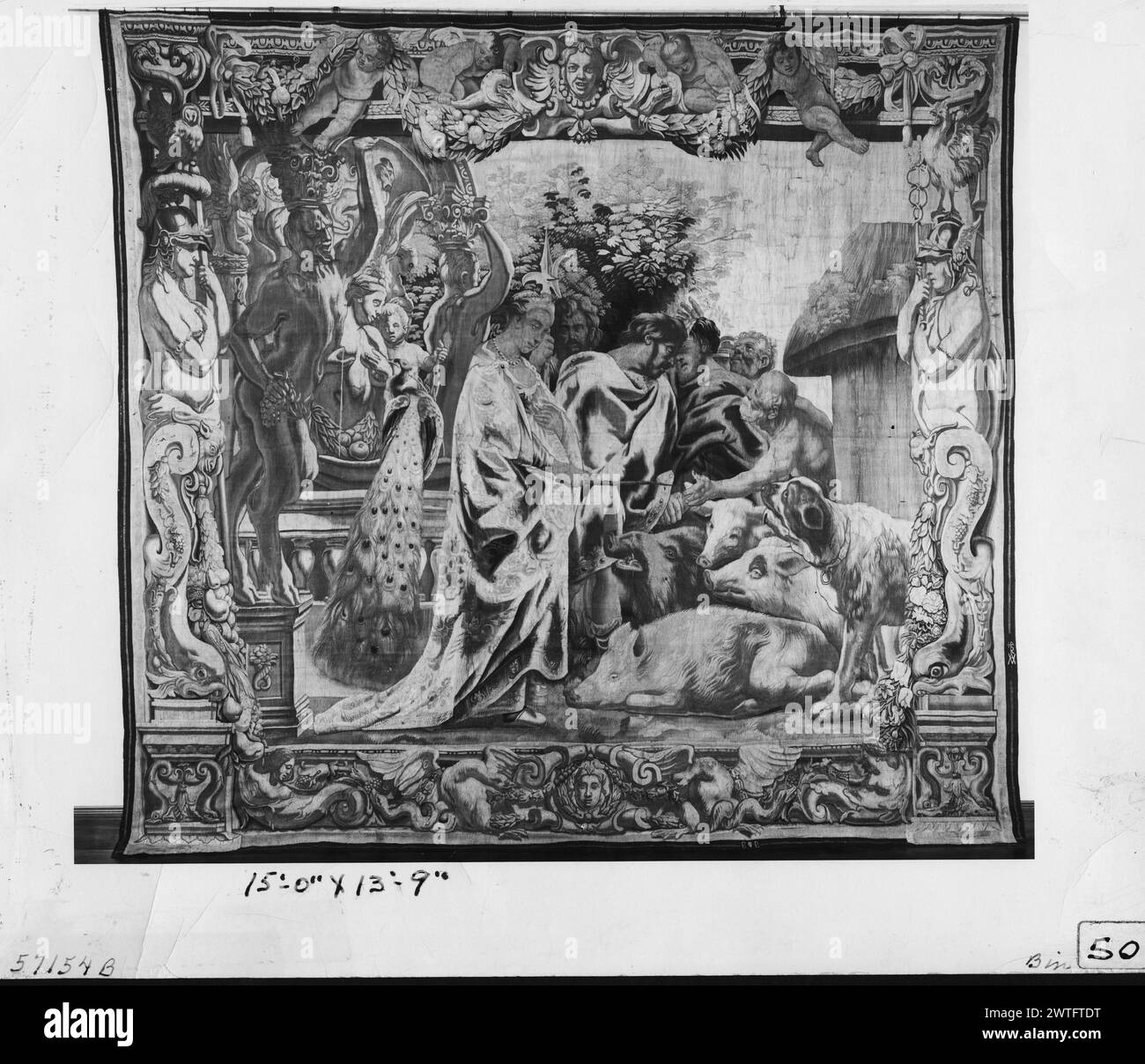 Ulysses' companions changed into swine. Jordaens, Jacob (Flemish, 1593 ...