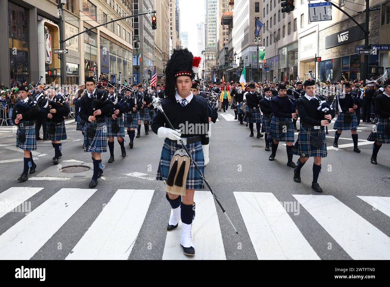 Christian Brothers Pipes and Drums St. Patrick's Day Parade on Fifth ...