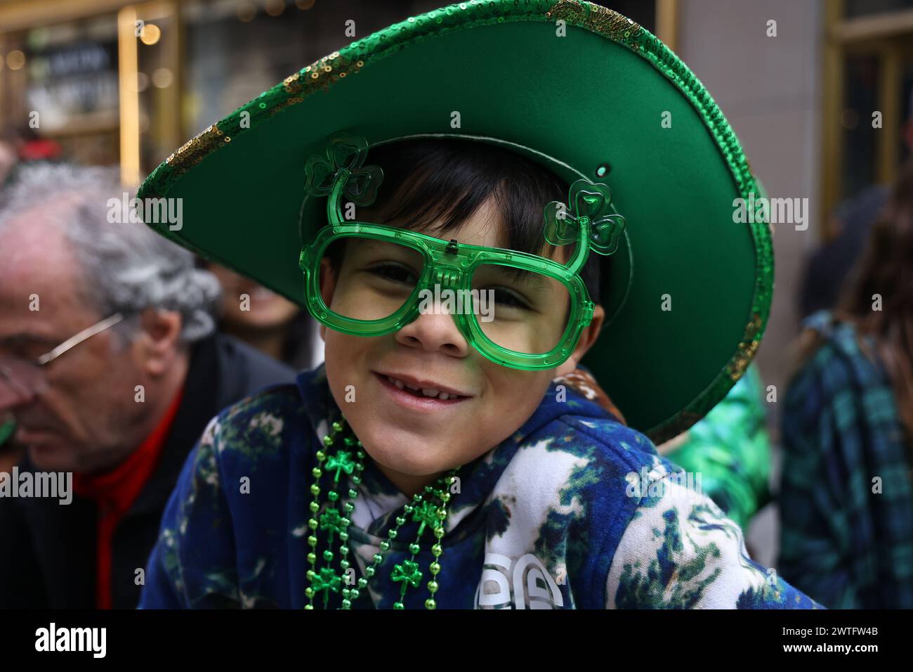 People dressed in green celebrate St. Patrick's Day Parade on Fifth ...