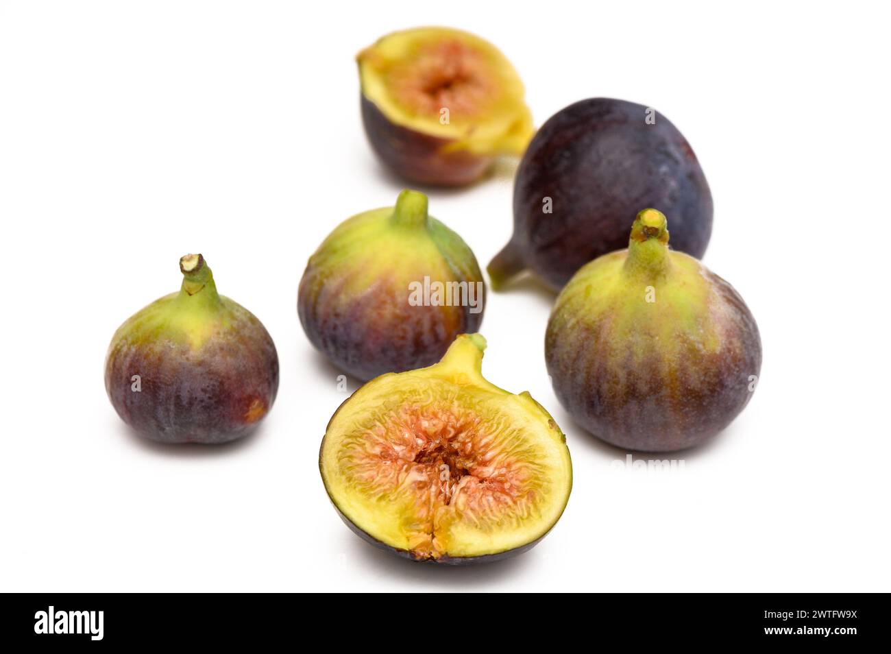 Fresh figs isolated on white background with clipping path, whole and ...