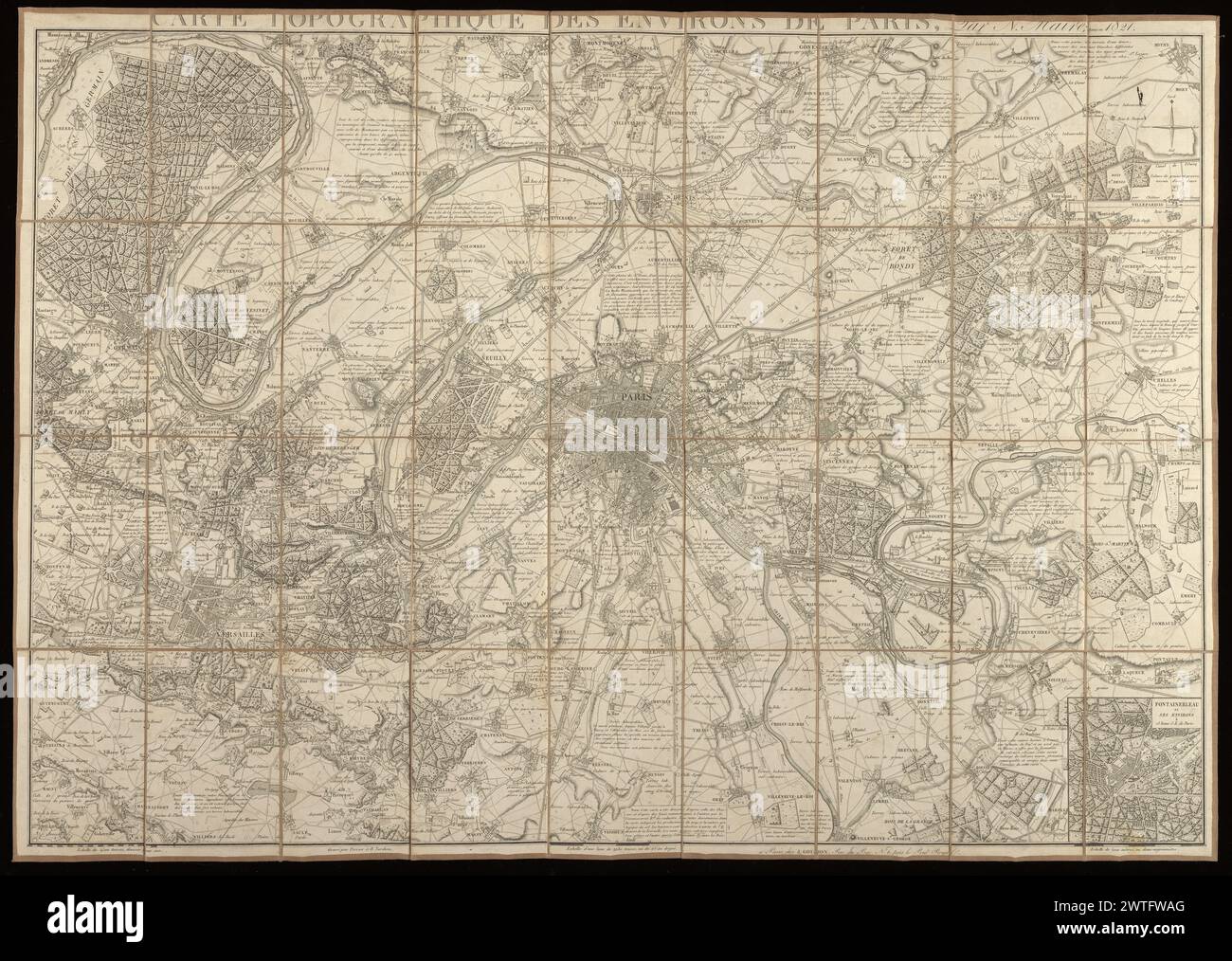 Carte topographique des environs de Paris / par N. Maire ; gravé par ...