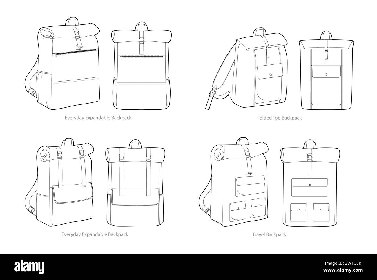 Men travel bag drawing hi-res stock photography and images - Alamy