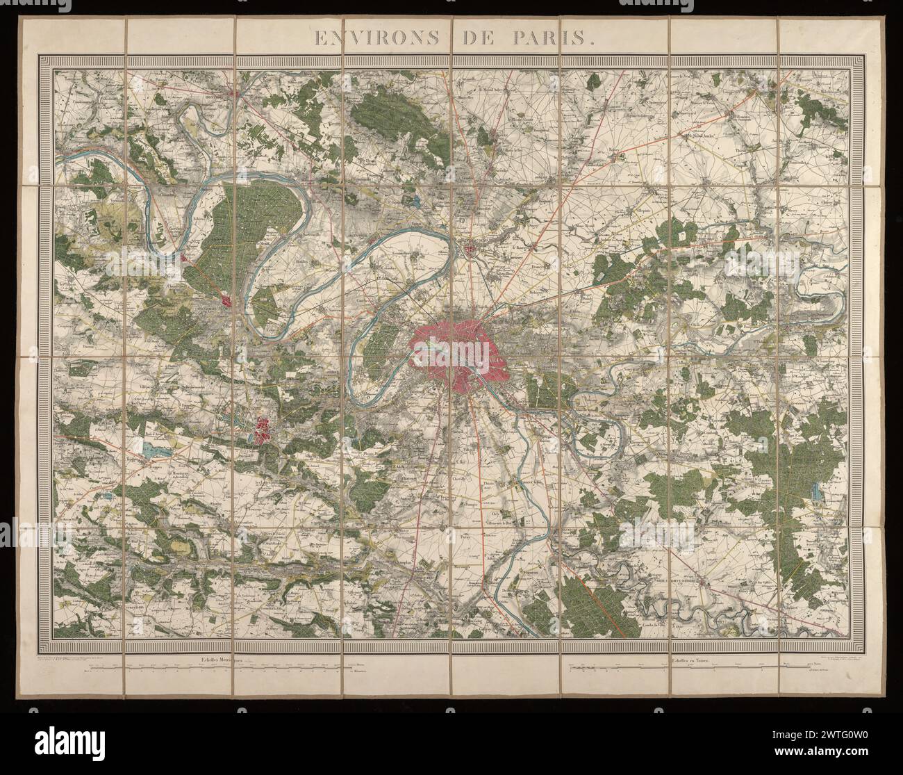 Environs de Paris : contre-épreuve lithographique / exécutée par L ...