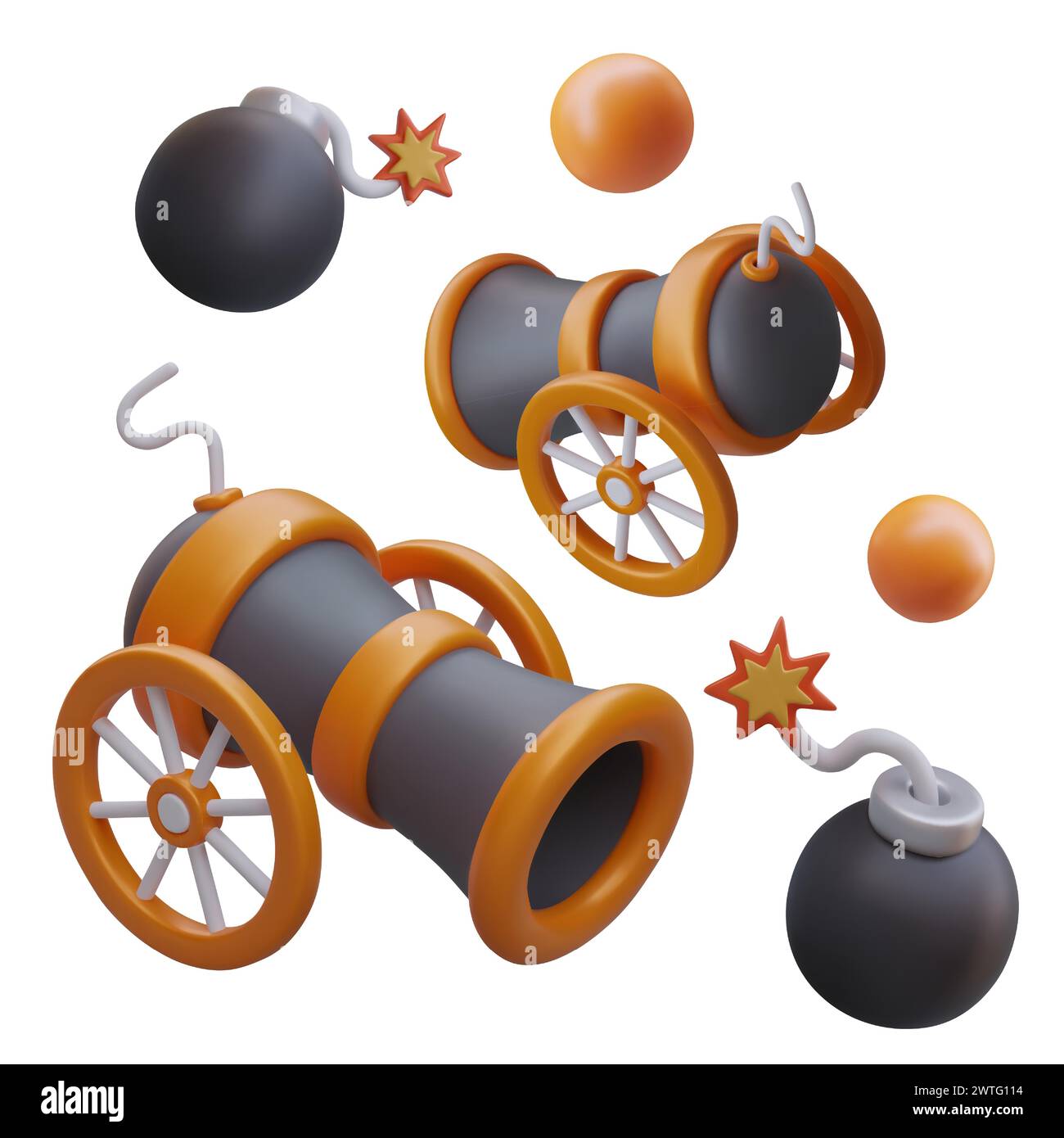 Black metal cannon Stock Vector Images - Alamy