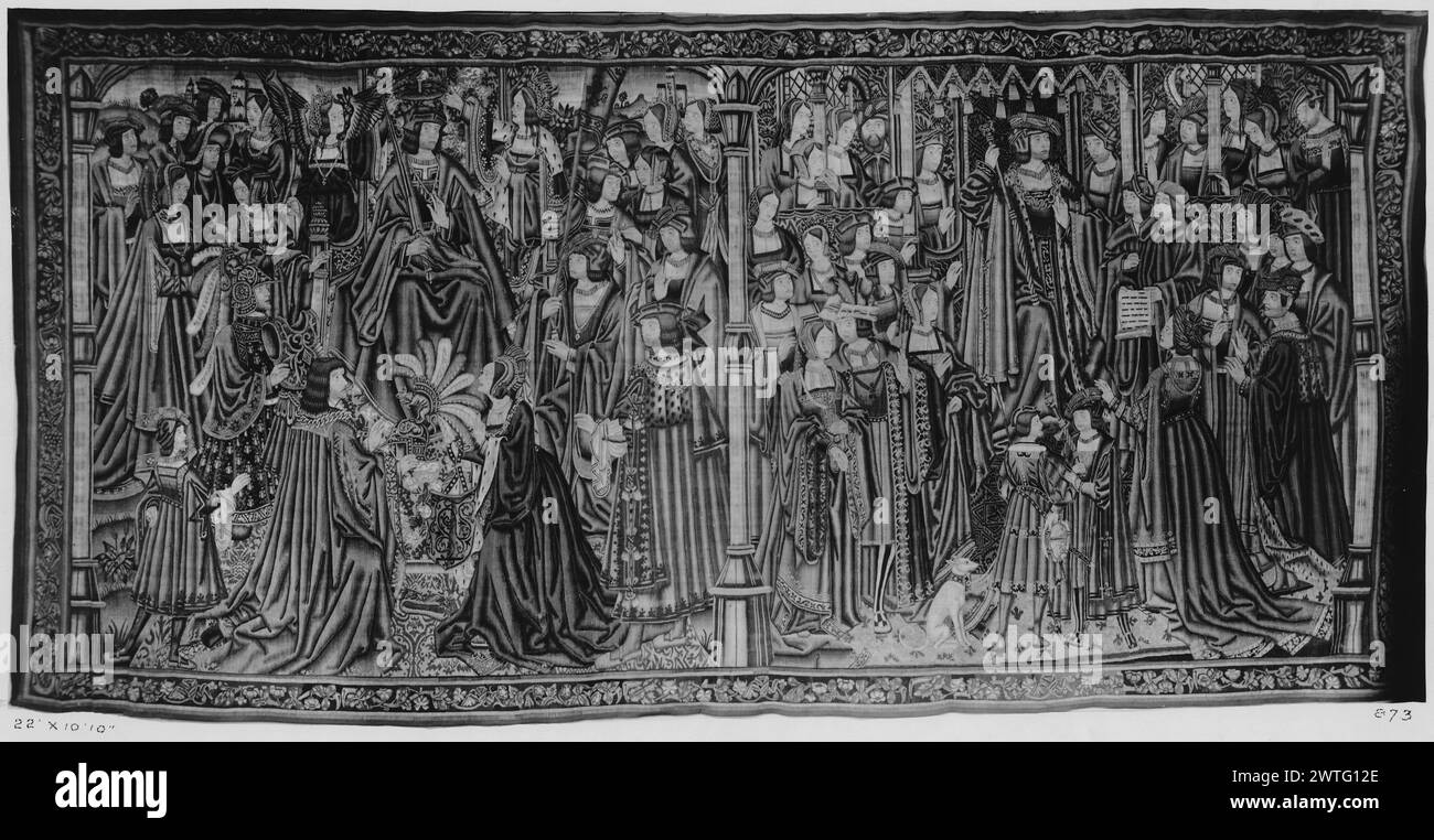 Two scenes with king and court. unknown c. 1510-1520 Tapestry ...