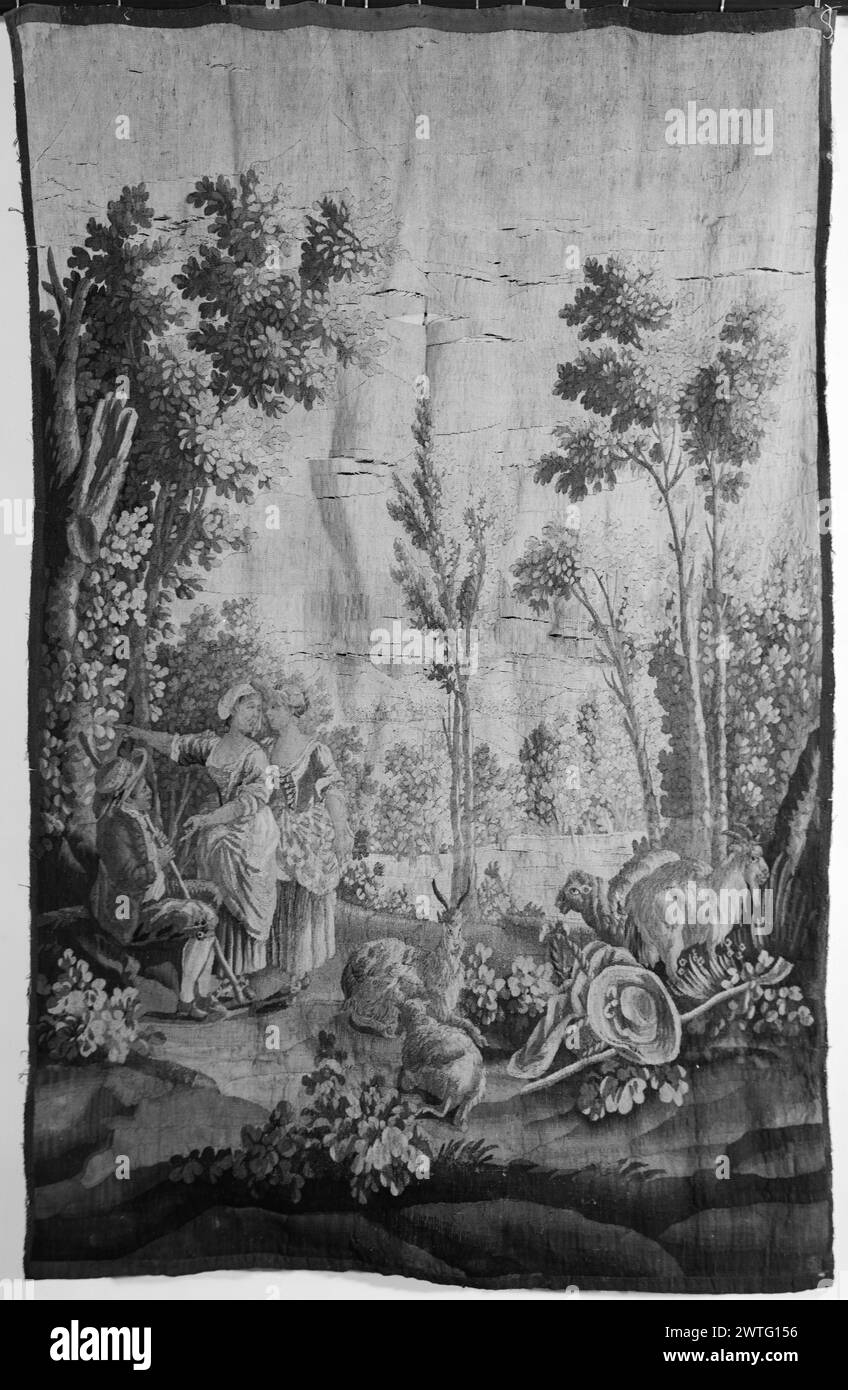 Shepherd conversing with peasant women. unknown c. 1780-1810 Tapestry ...