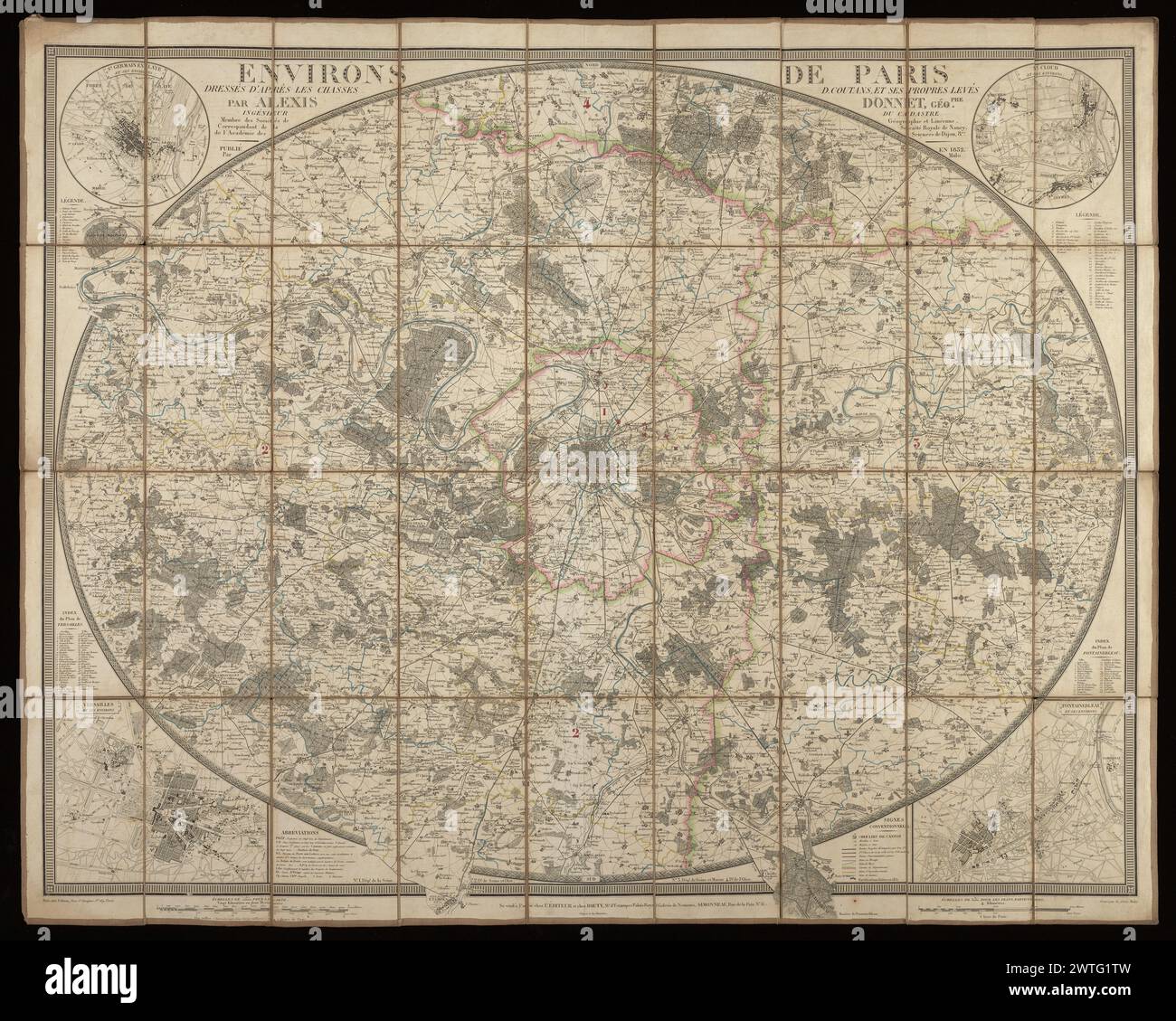 Environs de Paris / dressés d'après les chasses, dom Coutans, et ses ...