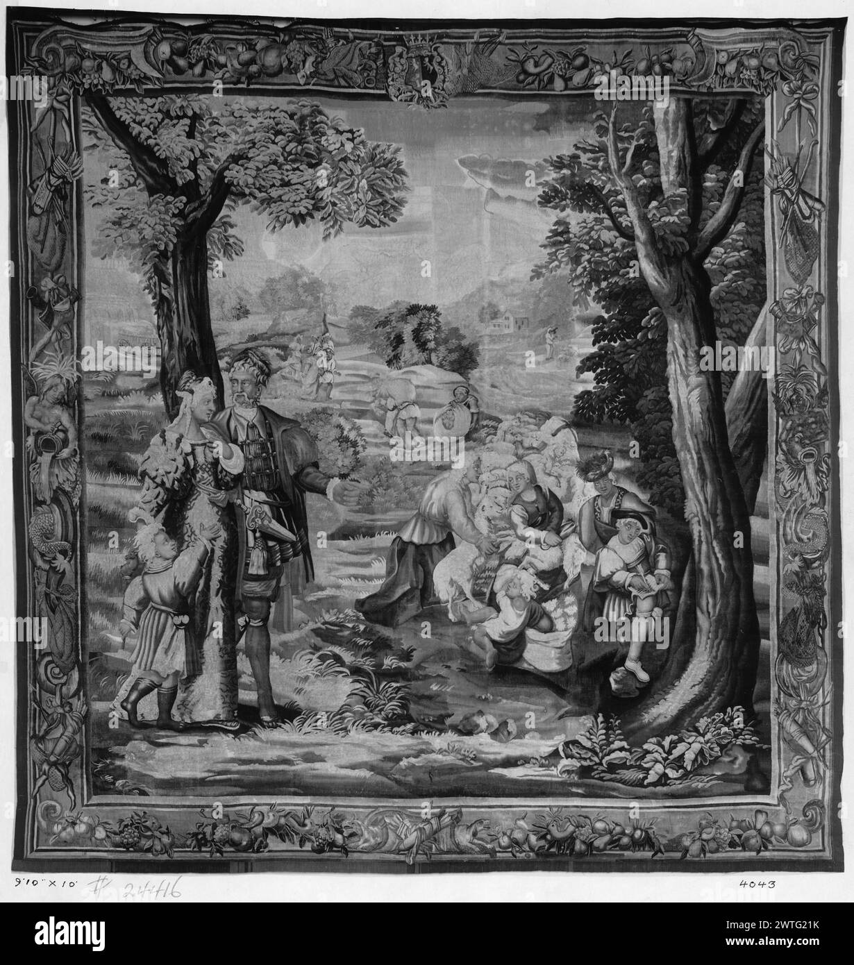 June, sheep-shearing. unknown c. 1660-1670 borders Tapestry Dimensions ...