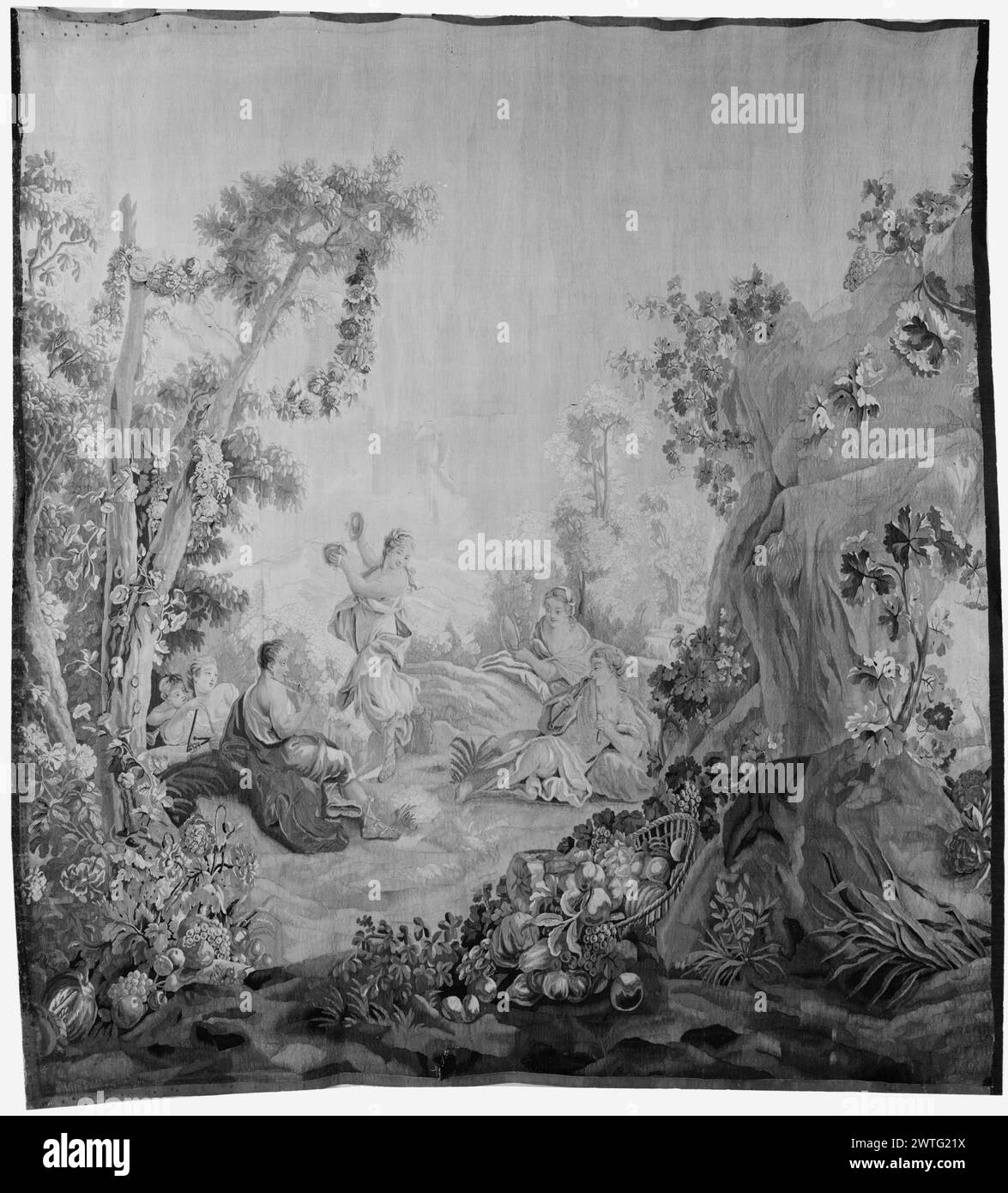 Foreground various musical instruments Black and White Stock Photos ...