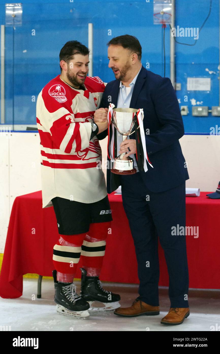 Billingham, 17 March 2024. League General Manager Haydn Hunter ...