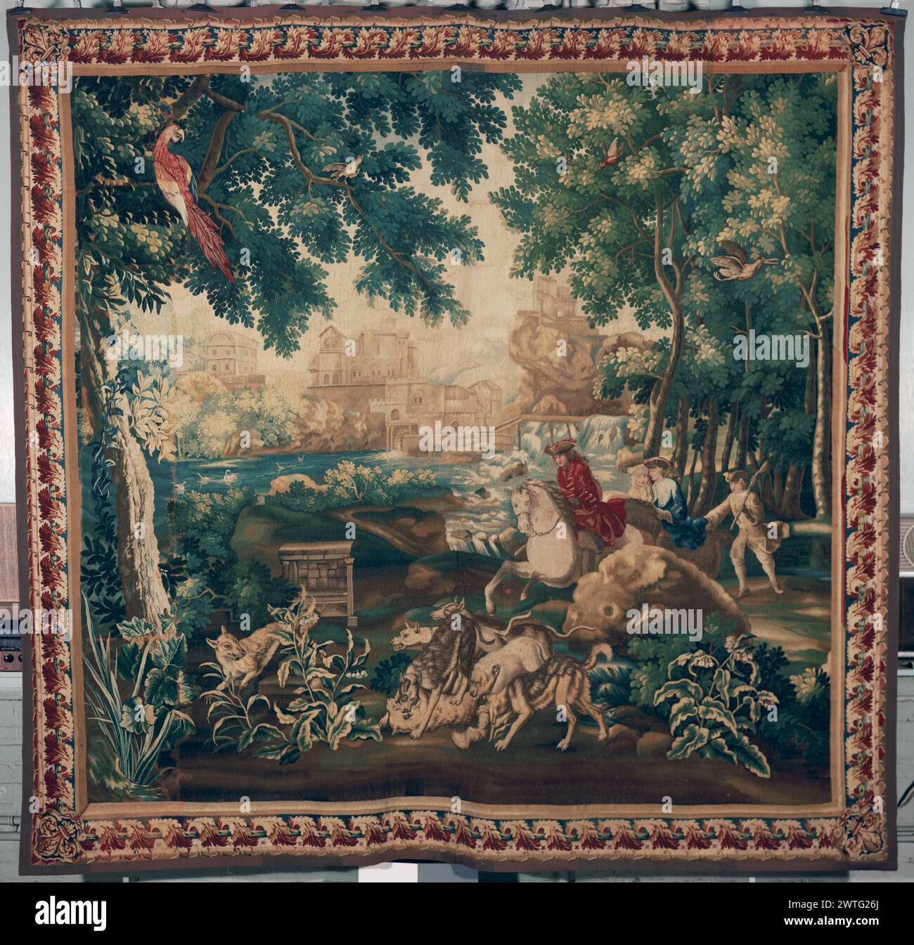 Wolf hunt. Béhagle, Philippe I (French, b.1641-d.1705) (workshop, style ...