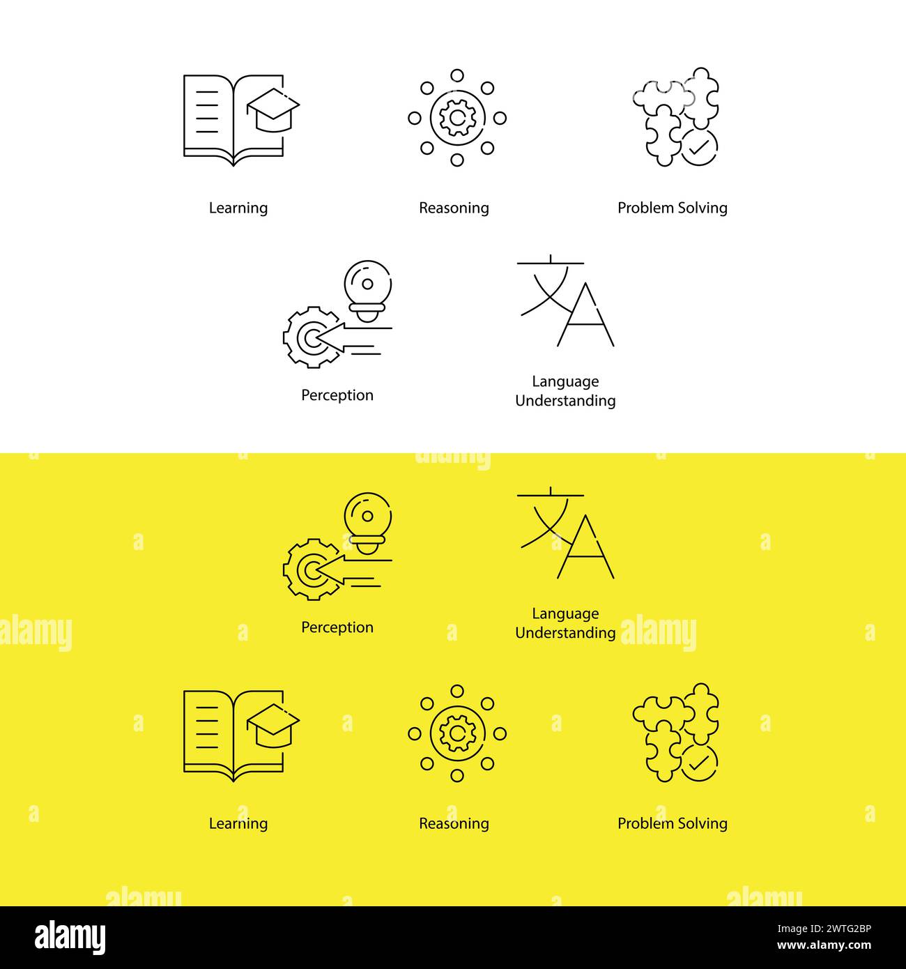 AI Architecture Vector Icon Set Exploring Key Components of AI Systems Stock Vector Image & Art ...