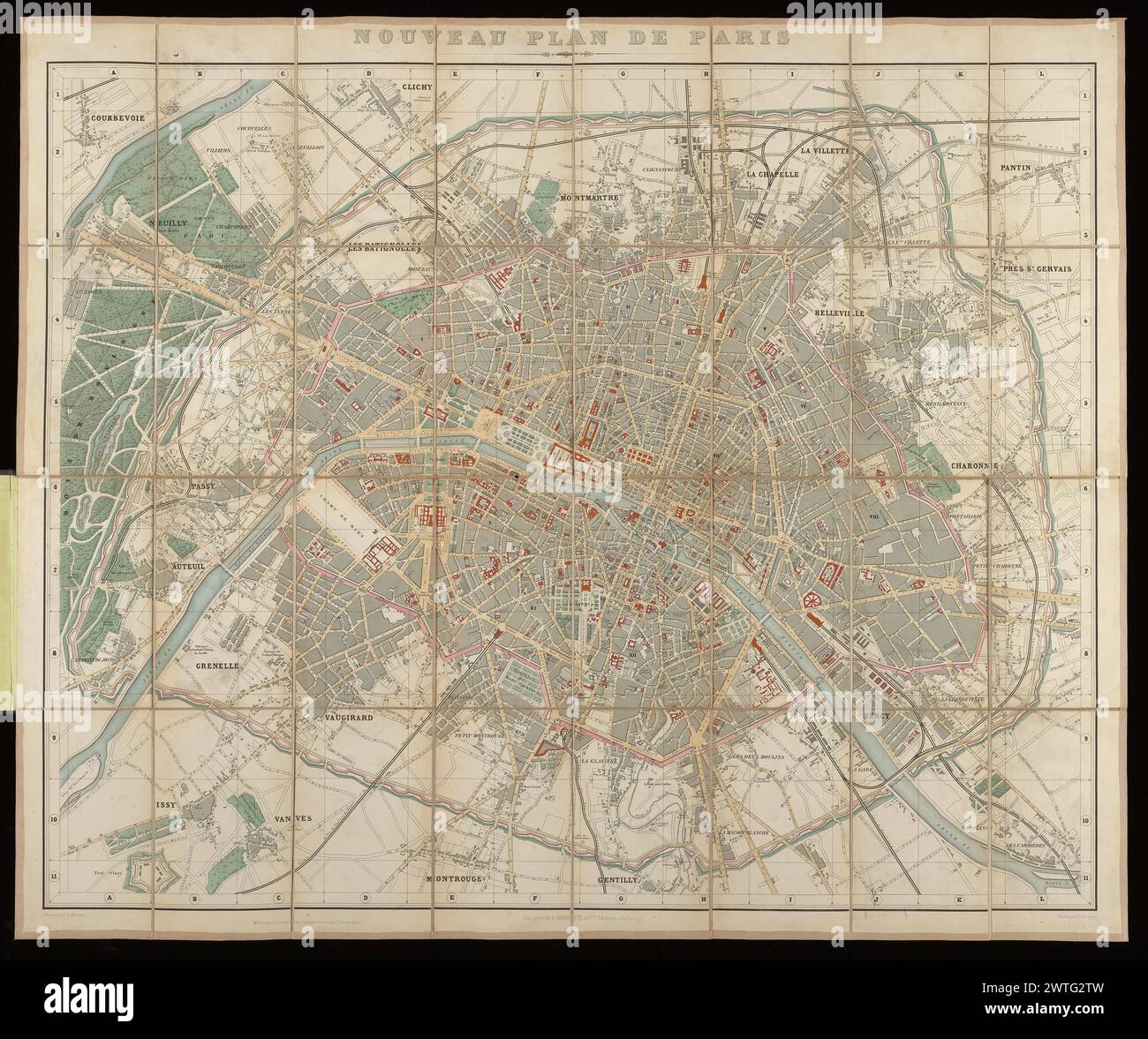 Nouveau plan de Paris / dressé par Vuillemin ; gravé par E. George ...