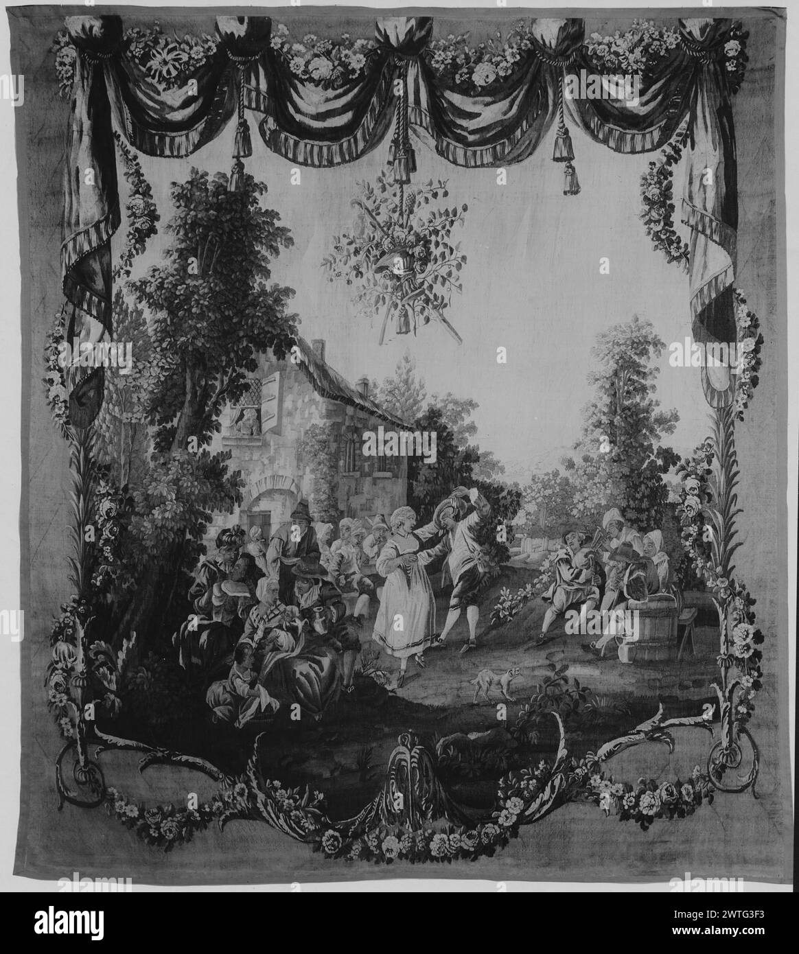 Outdoor celebration with peasants dancing. unknown c. 1780-1800 ...