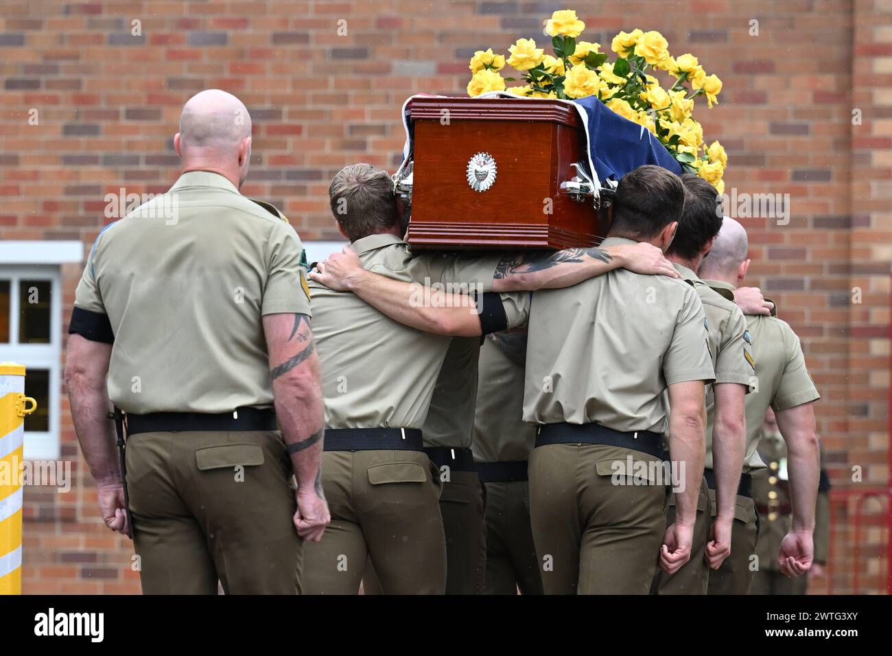 Sydney, Australia. 18th Mar, 2024. The casket of Lance Corporal Jack ...