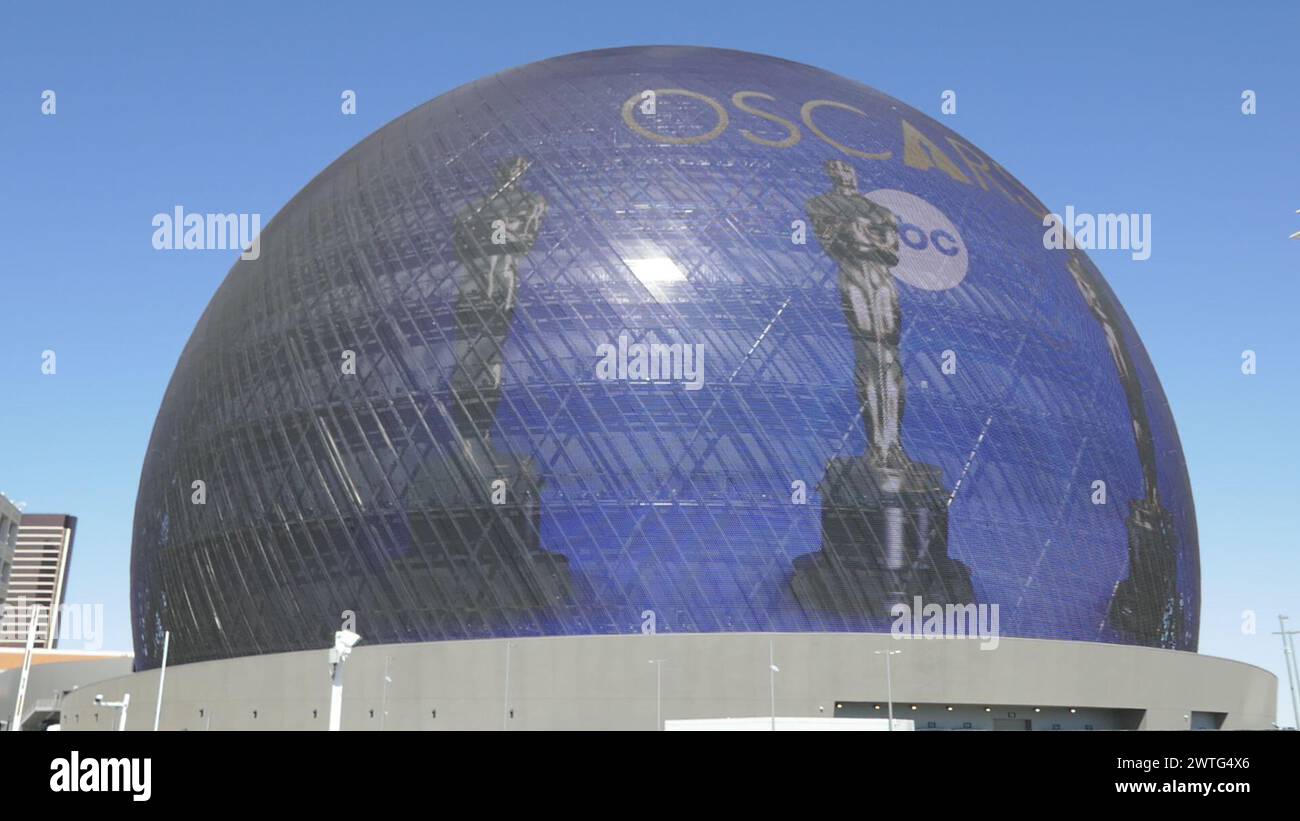 Las Vegas, Nevada, USA 8th March 2024 Jimmy Kimmel Oscars on Sphere ...