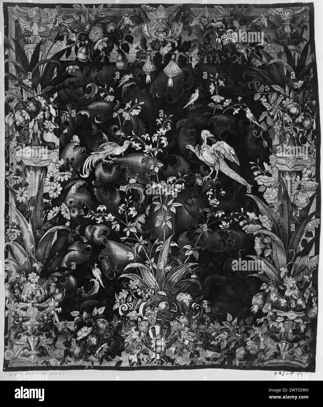 Large-leaf proscenium-verdure with birds. unknown c. 1550-1600 Tapestry ...