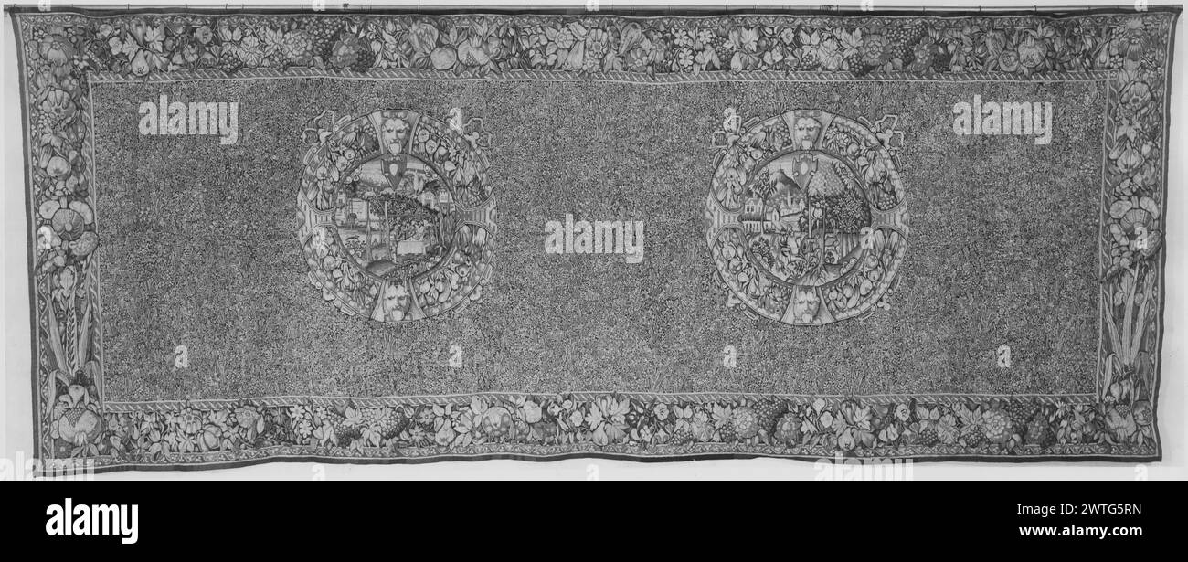 Millefleurs ground with two medallions. unknown c. 1520 Tapestry ...