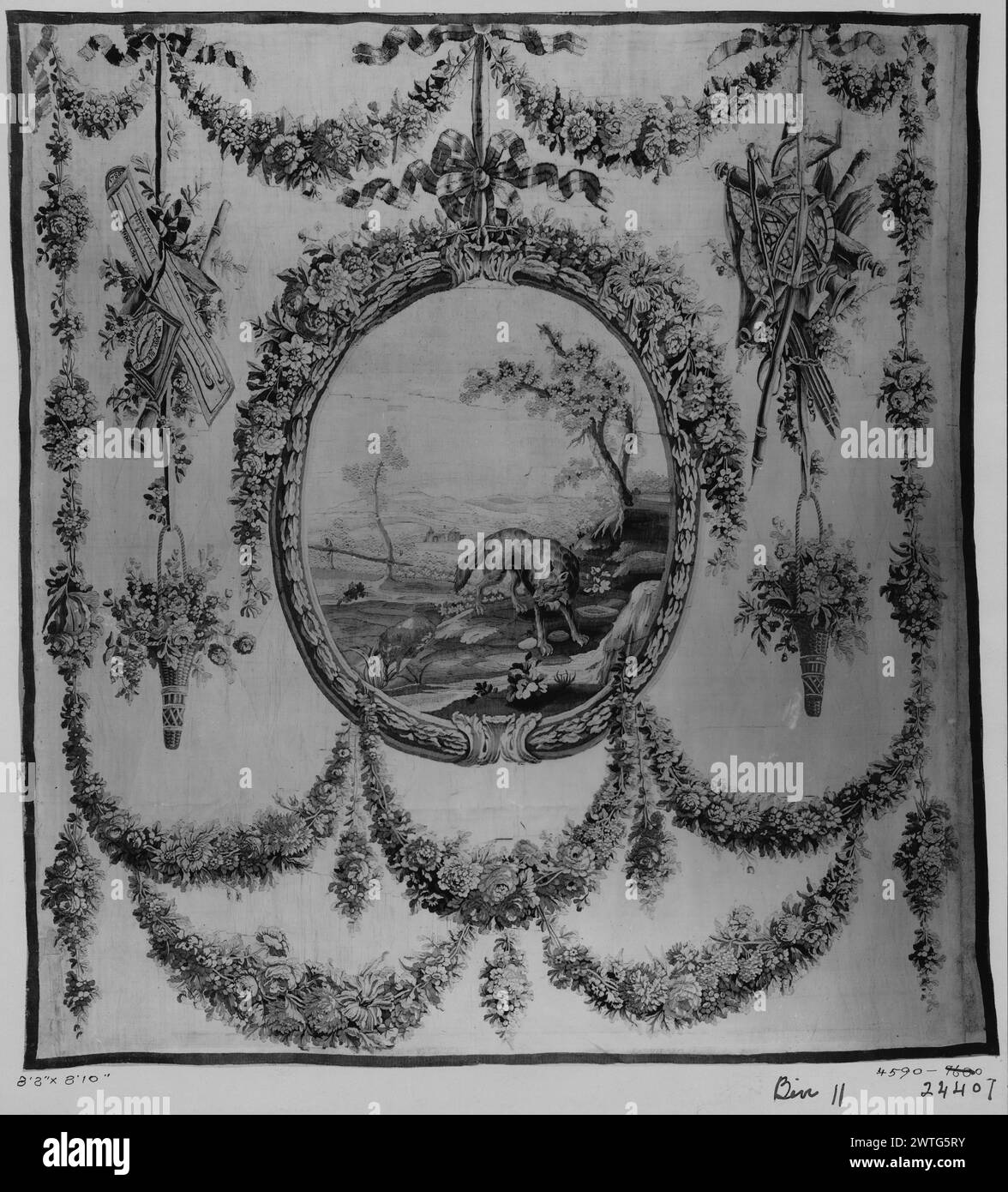 Wolf and lamb. unknown c. 1780-1800 Tapestry Dimensions: H 8'10" x W 8 ...