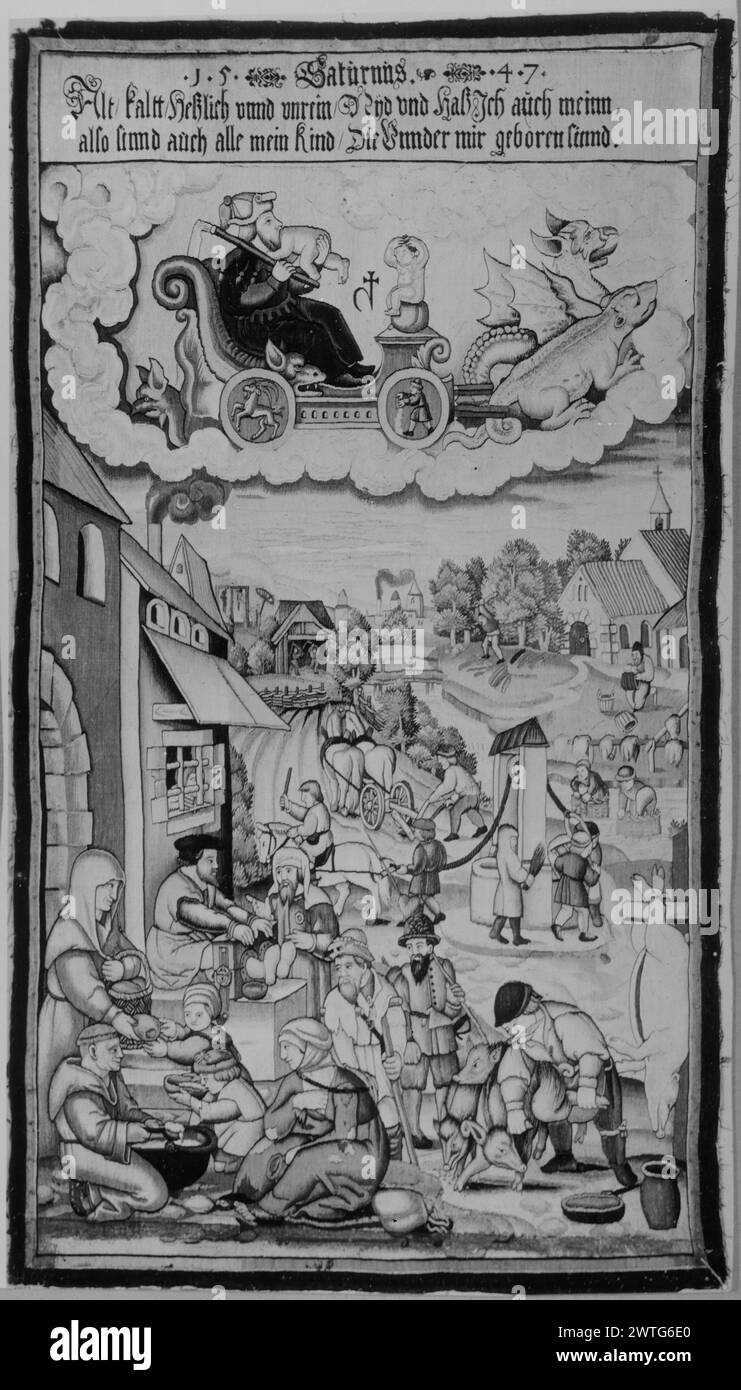 Saturn (Cronus). unknown dated 1547 Tapestry Materials/Techniques ...