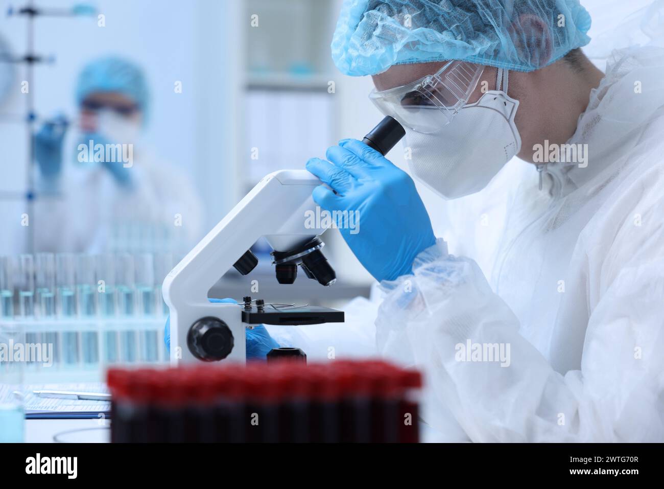 Laboratory microscope blood samples in hi-res stock photography and ...