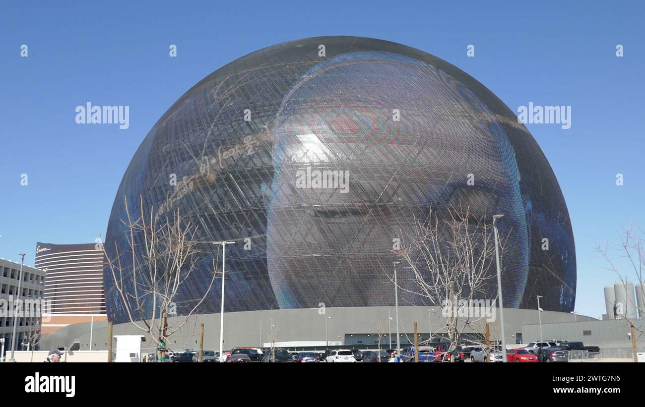 Las Vegas, Nevada, USA 8th March 2024 Sphere Immersive Globe Venue on March 8, 2024 in Las Vegas ...