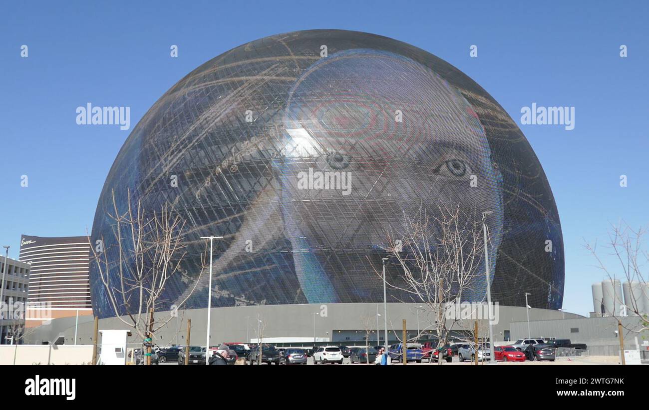 Las Vegas, Nevada, USA 8th March 2024 Sphere Immersive Globe Venue on March 8, 2024 in Las Vegas ...