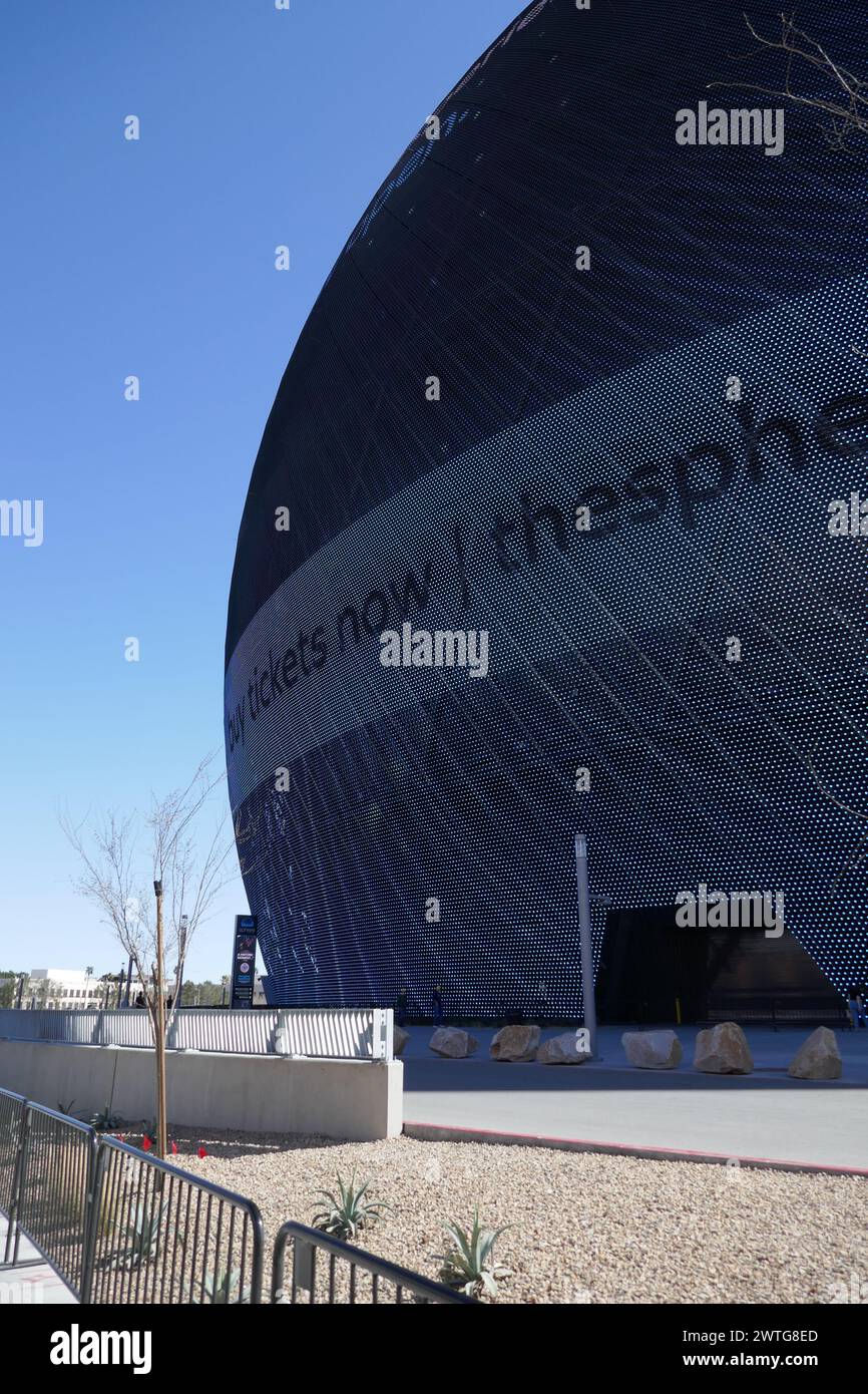 Las Vegas, Nevada, USA 8th March 2024 Sphere Immersive Globe Venue on March 8, 2024 in Las Vegas ...
