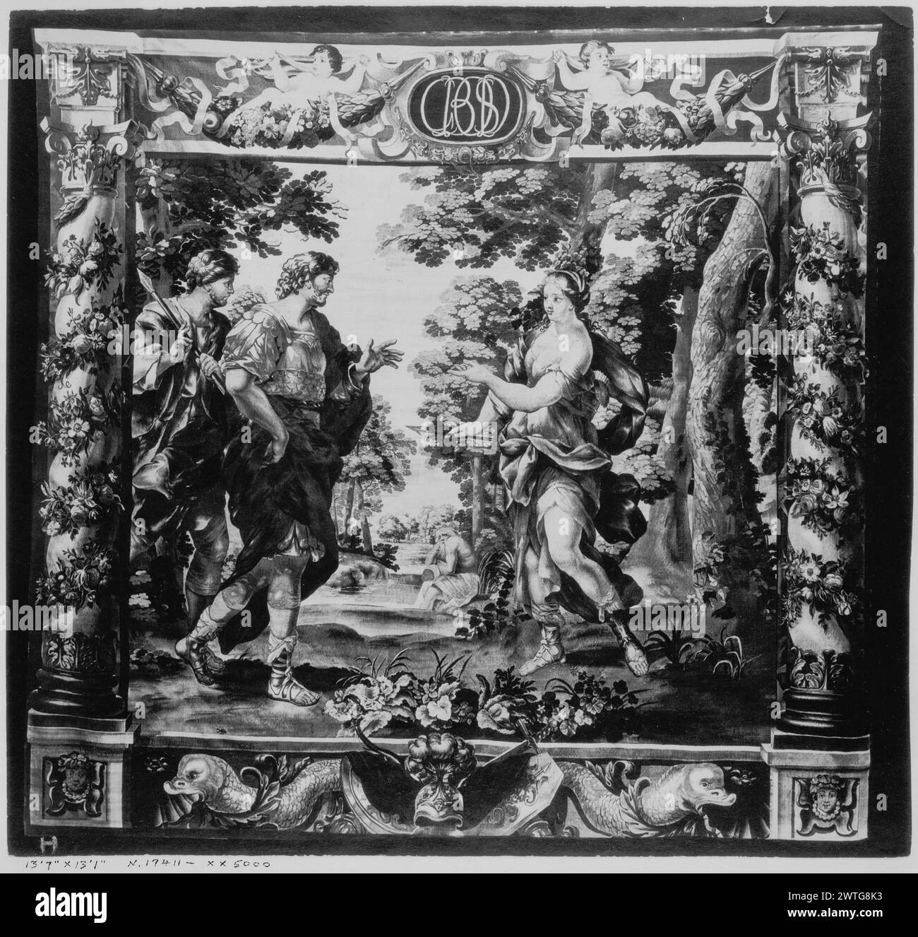 Aeneas meets Venus (Aphrodite). Romanelli, Giovanni Francesco (Italian ...