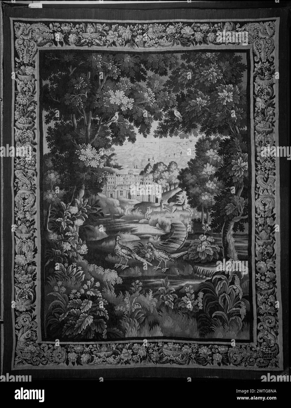 Landscape with pheasants and deer. unknown c. 1675-1725 Tapestry ...