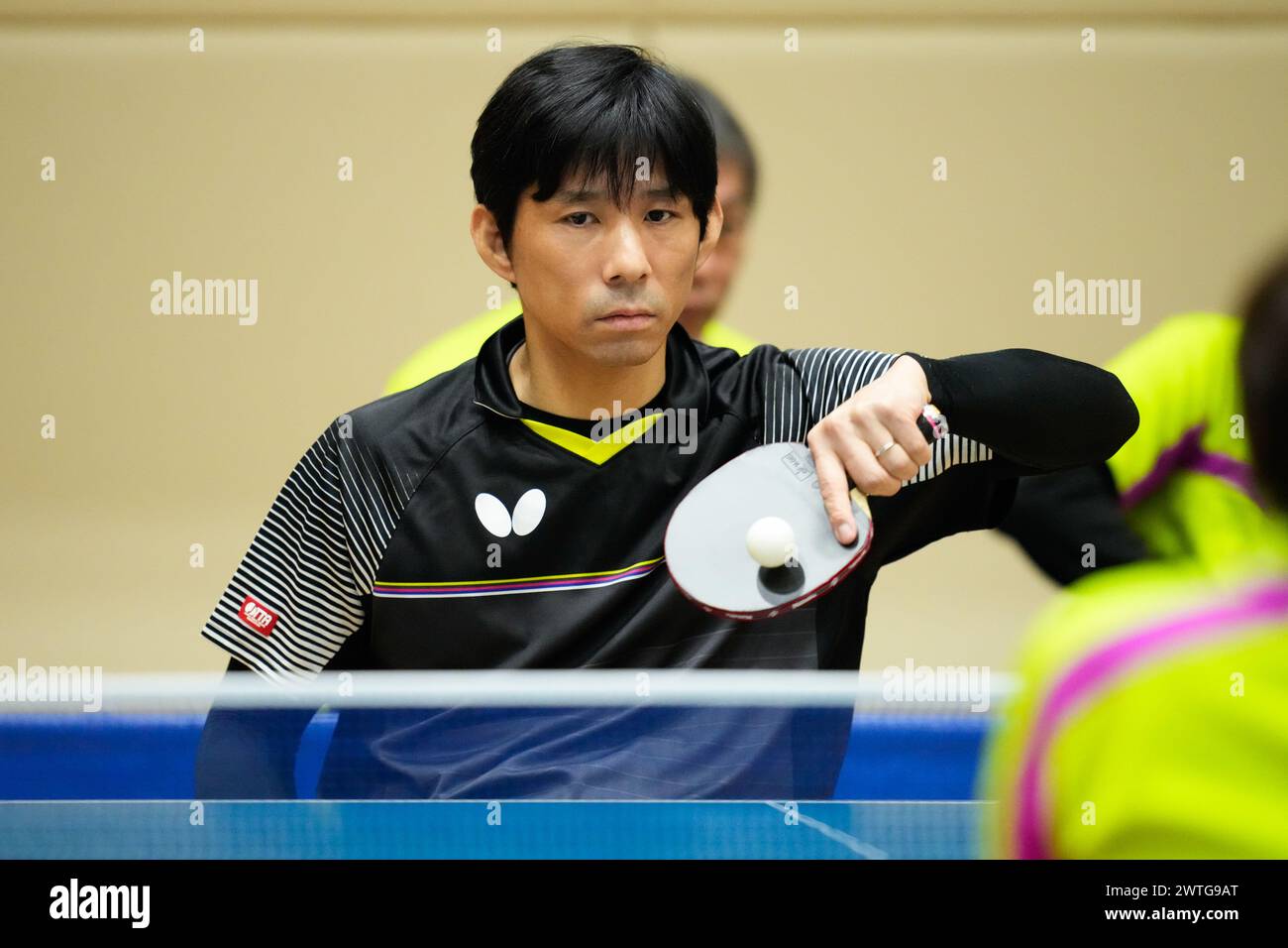 Kobe, Japan. 17th Mar, 2024. Tetsuya Tamatsu (JPN) Para Table Tennis : Wheelchair Team ...