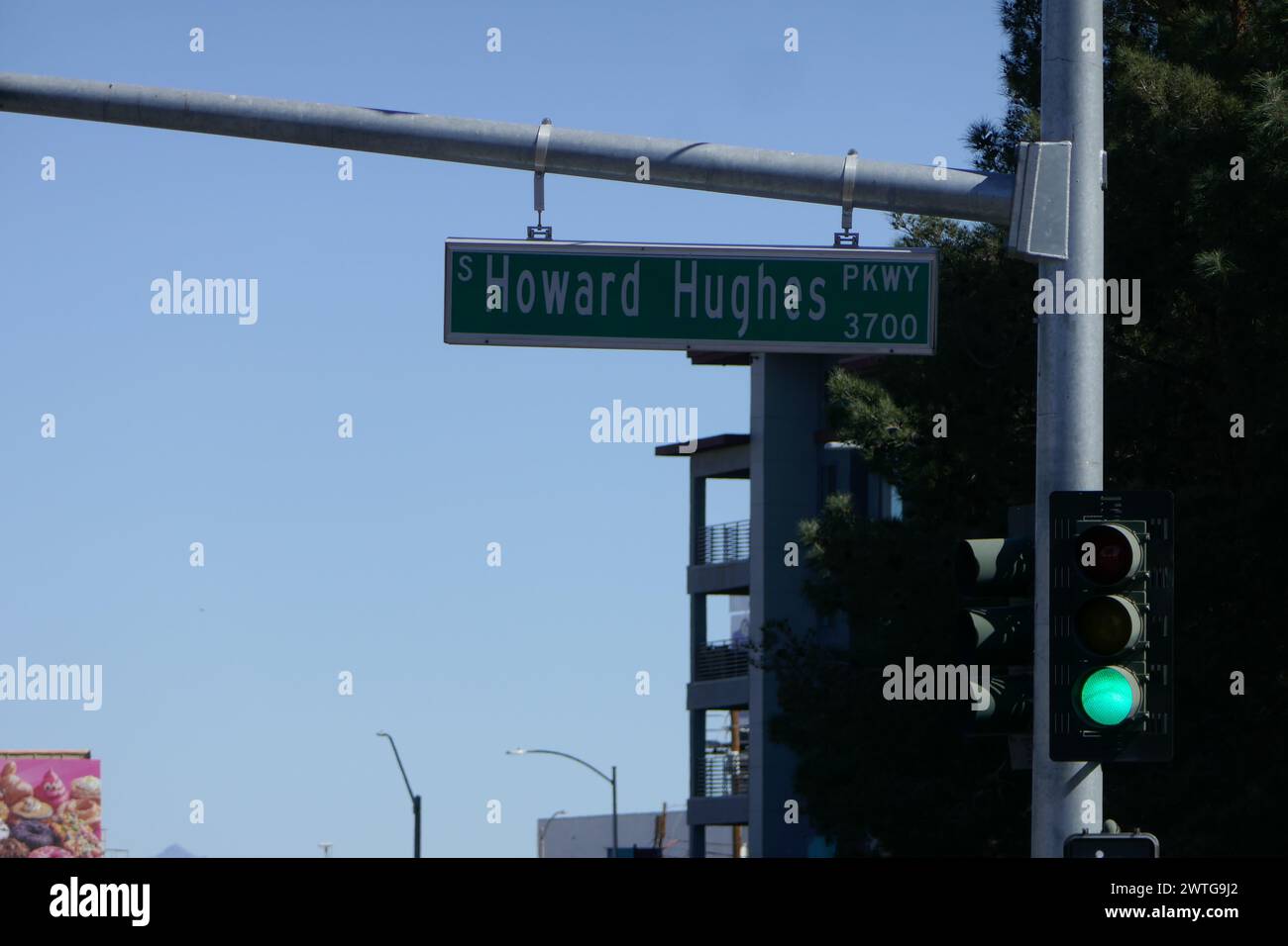 Las Vegas, Nevada, USA 8th March 2024 Howard Hughes Parkway Street Sign ...