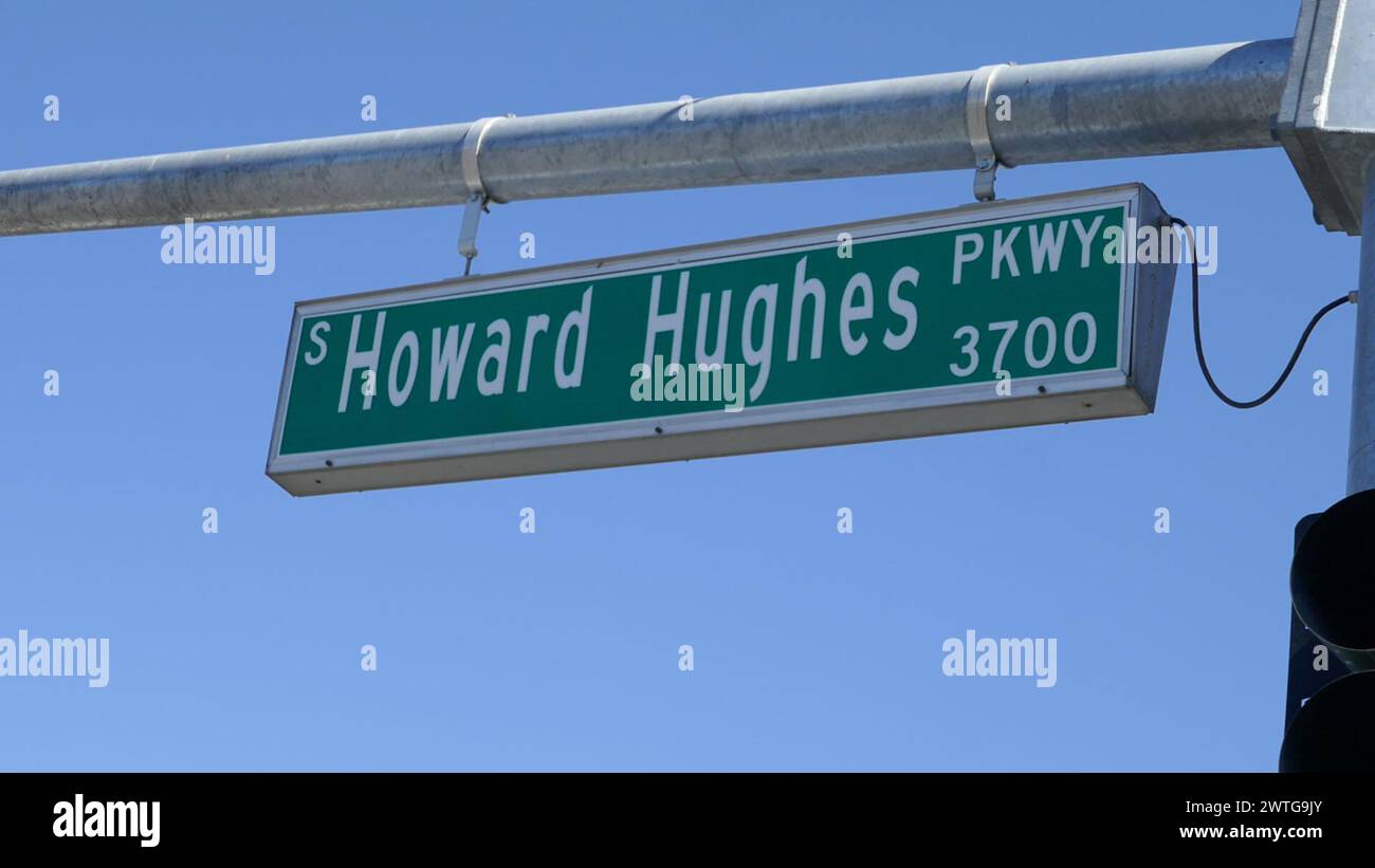 Las Vegas, Nevada, USA 8th March 2024 Howard Hughes Parkway Street Sign ...