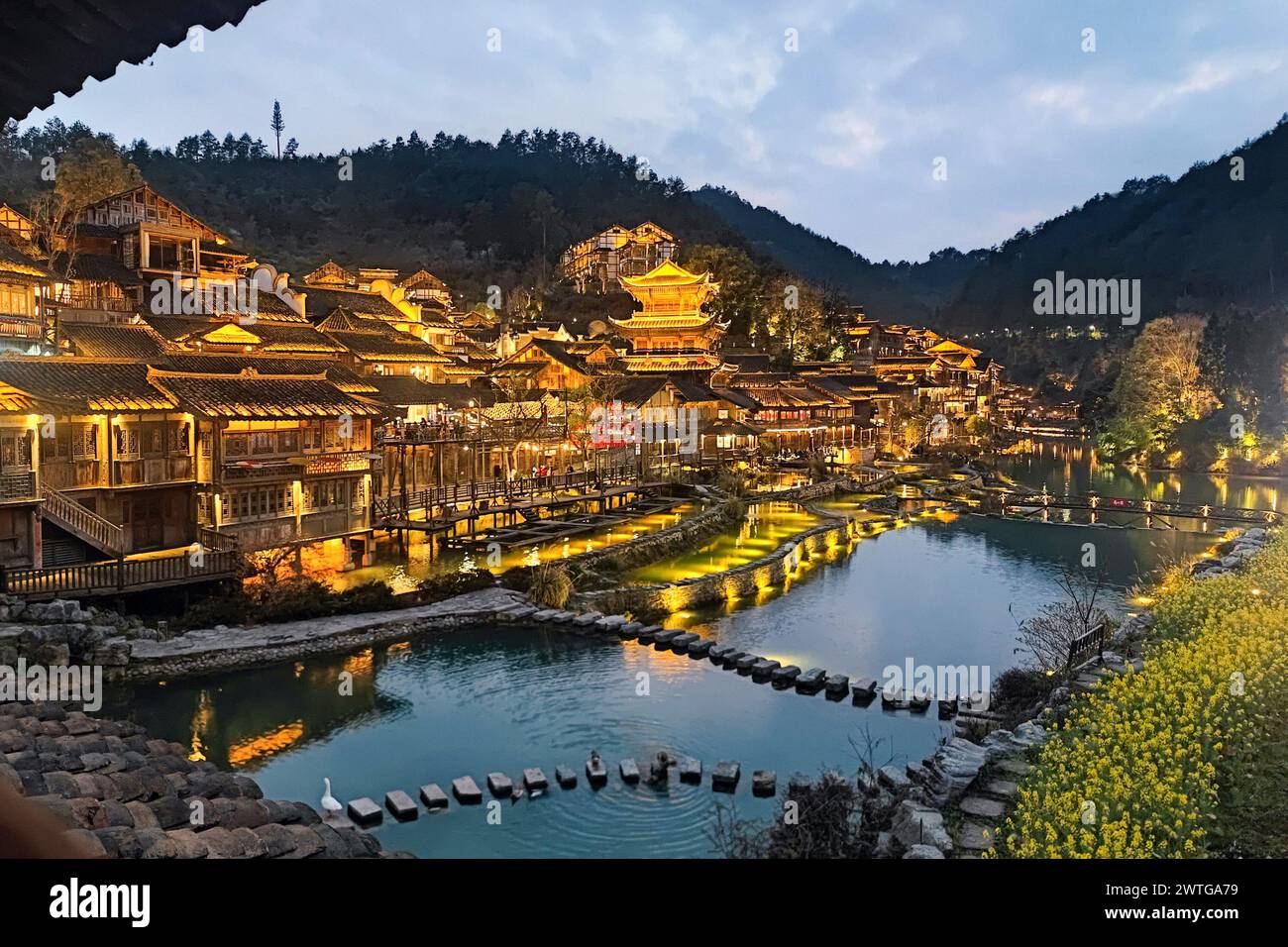 Zunyi, China. 18th Mar, 2024. ZUNYI, CHINA - MARCH 16, 2024 - A night ...