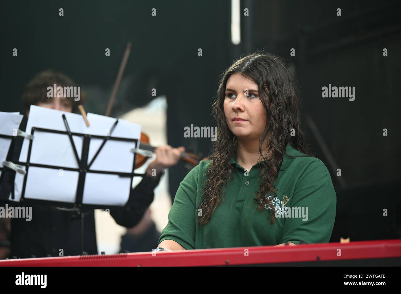 London, UK. 17th Mar, 2024. The London Celtic Youth Orchestra preforms ...
