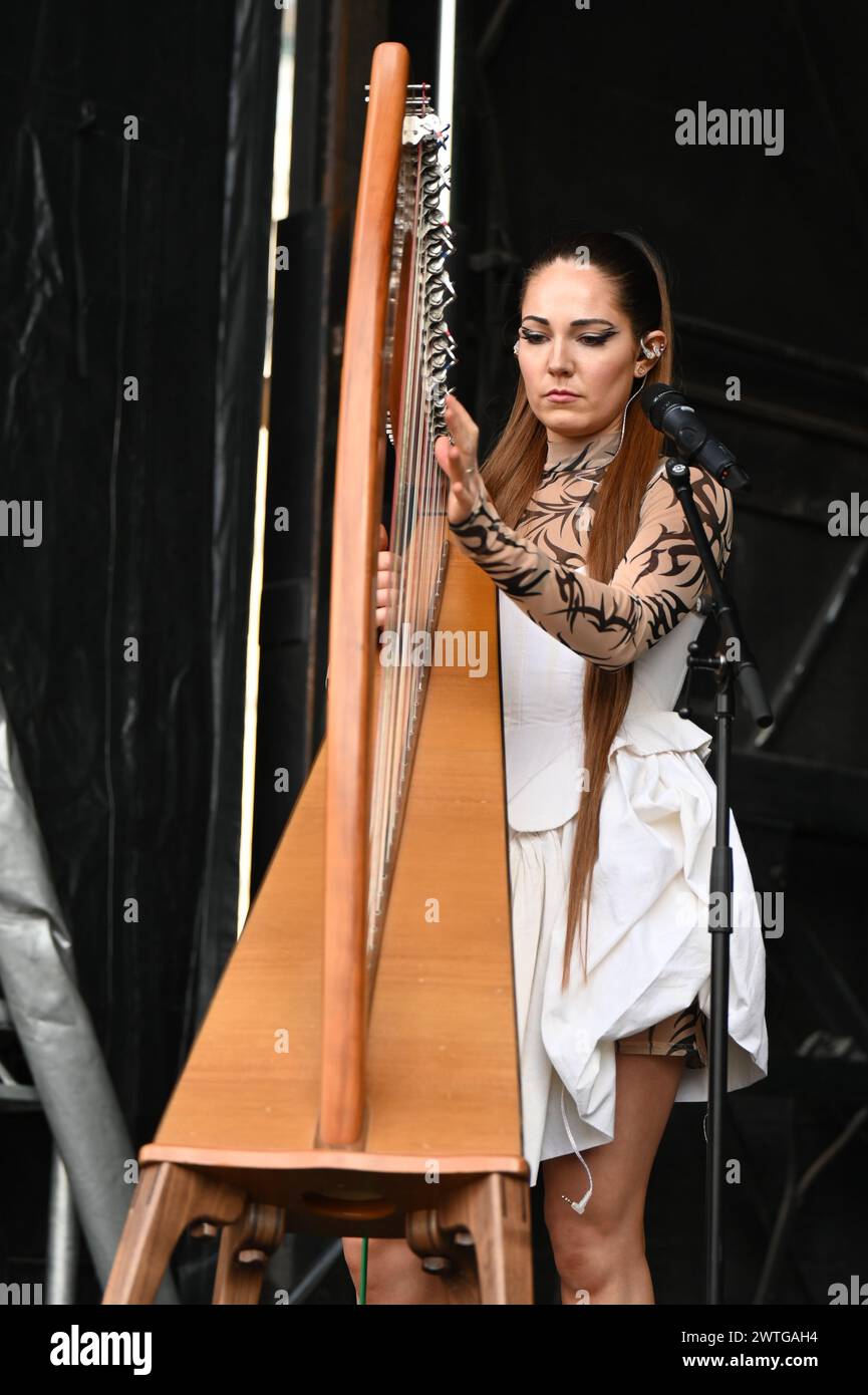 London, UK. 17th Mar, 2024. BIIRD preforms the Saint Patrick's Day 2024 ...